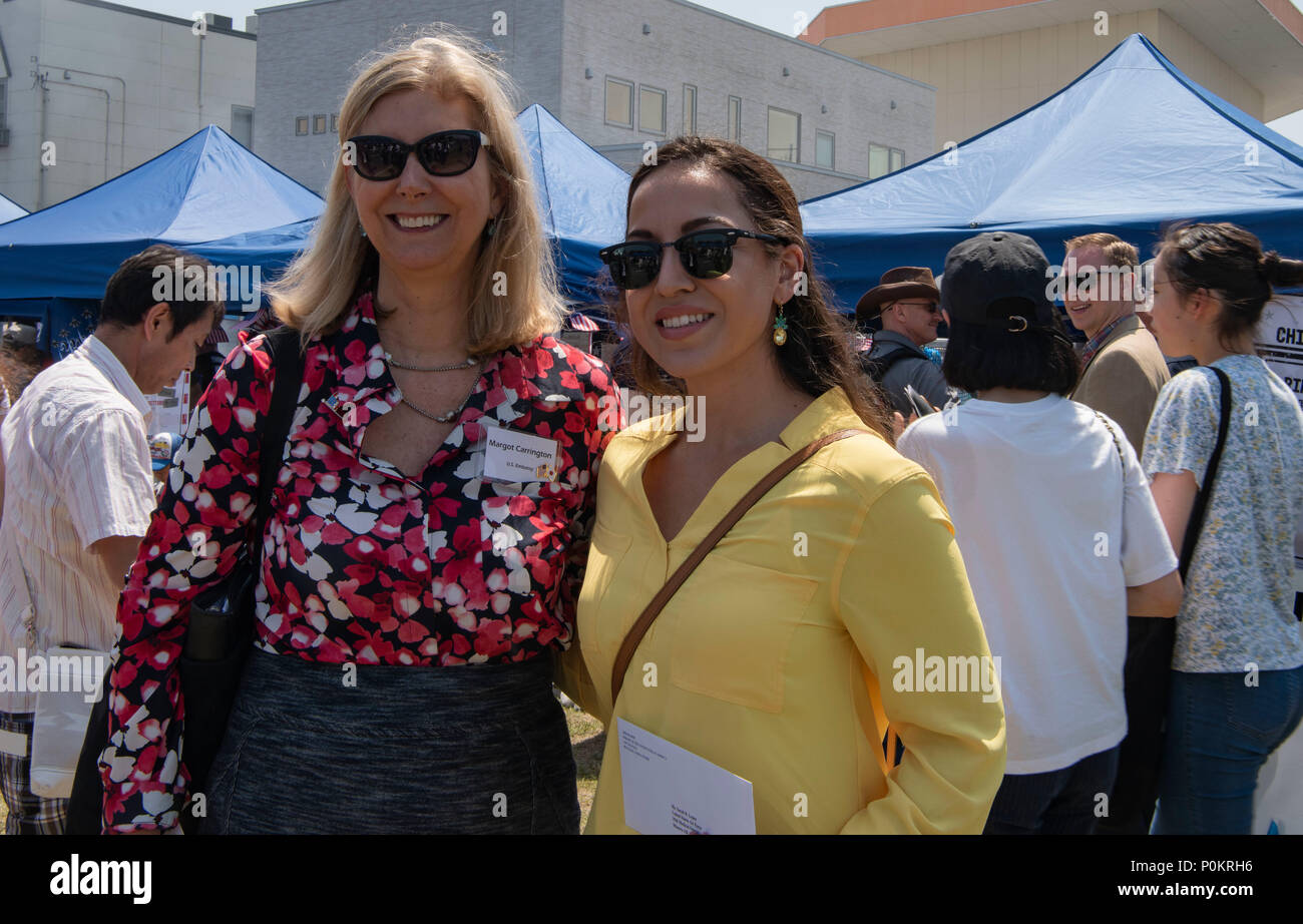 Margot Carrington, left, Minister-Counselor for Public Affairs, U.S ...