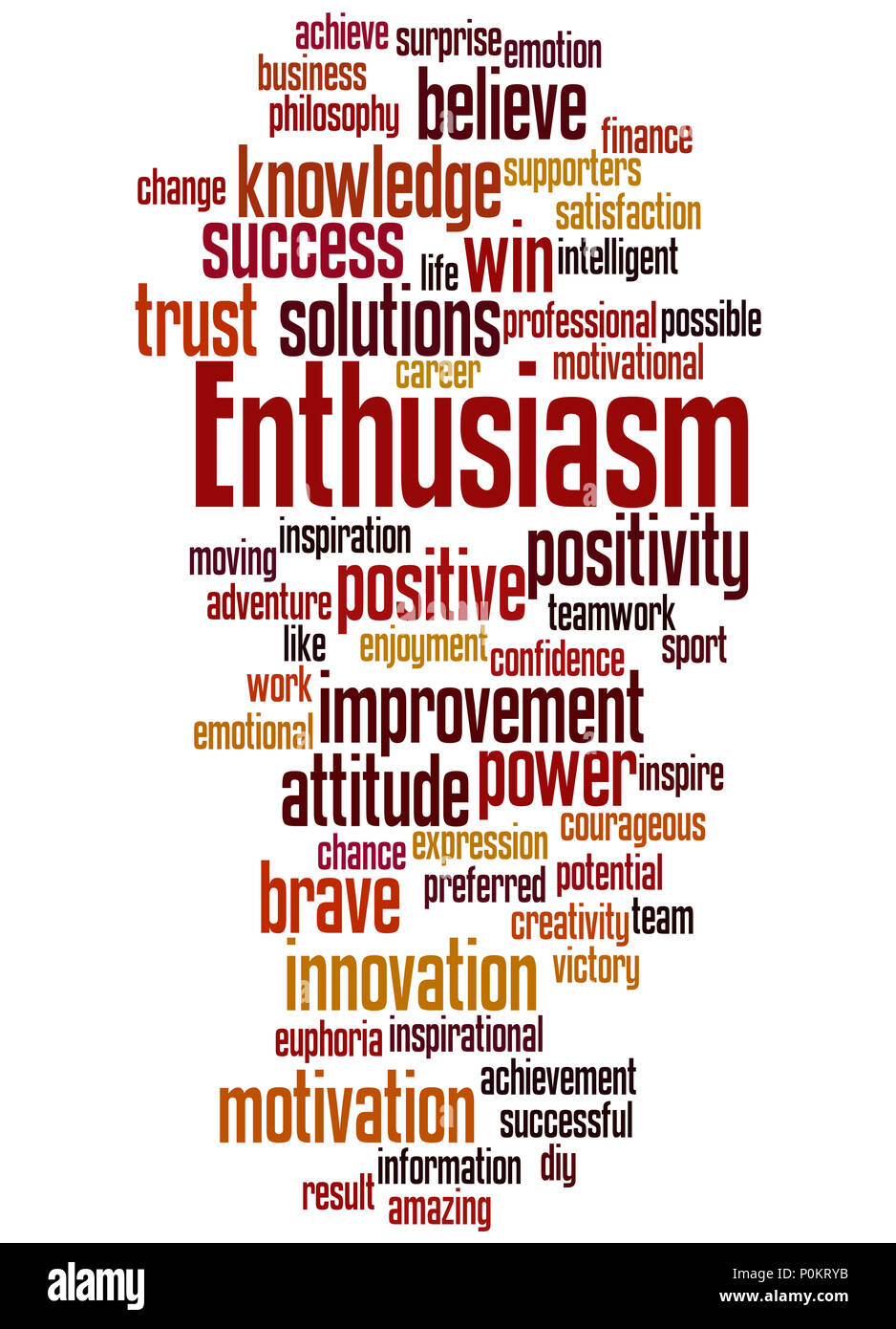 Enthusiasm, word cloud concept on white background Stock Photo - Alamy