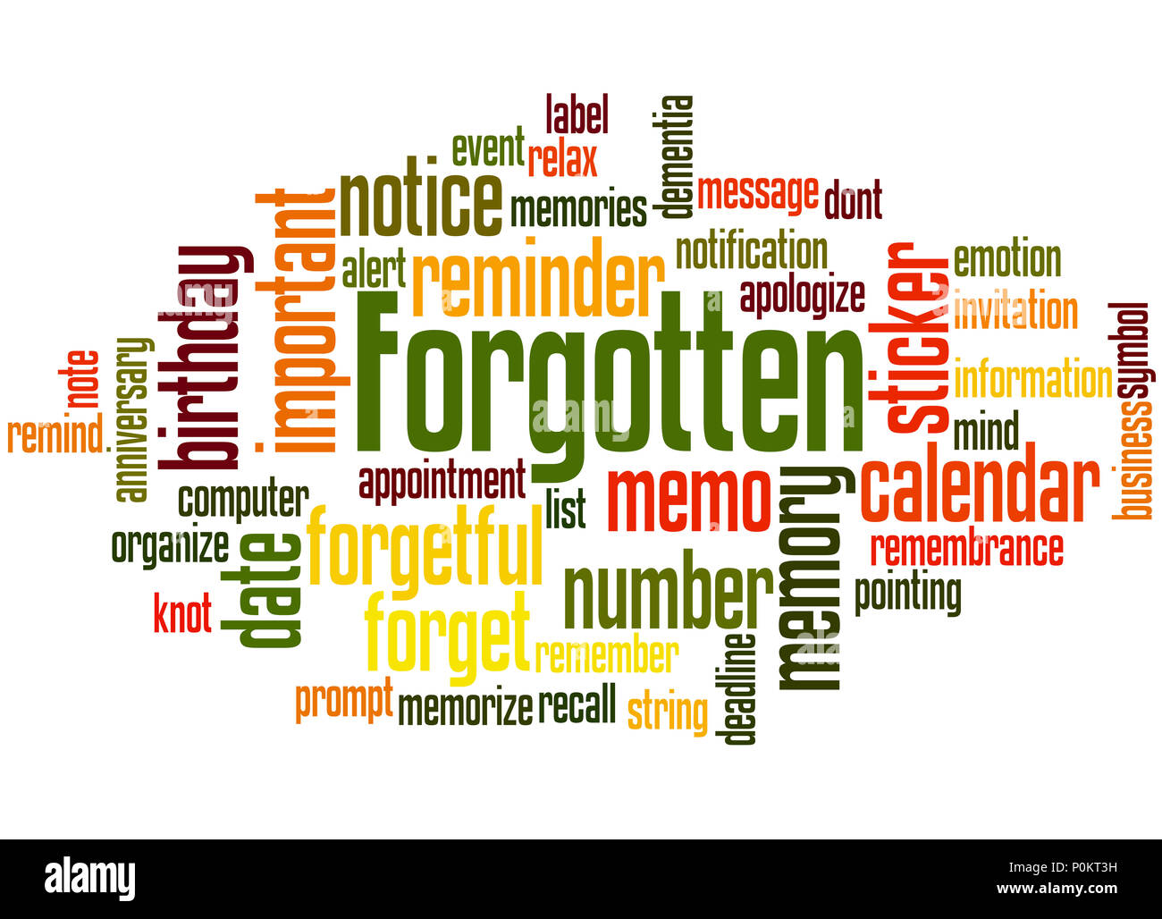 Forgotten, word cloud concept on white background Stock Photo - Alamy