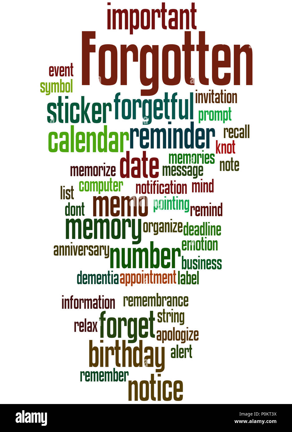 Forgotten, word cloud concept on white background Stock Photo - Alamy