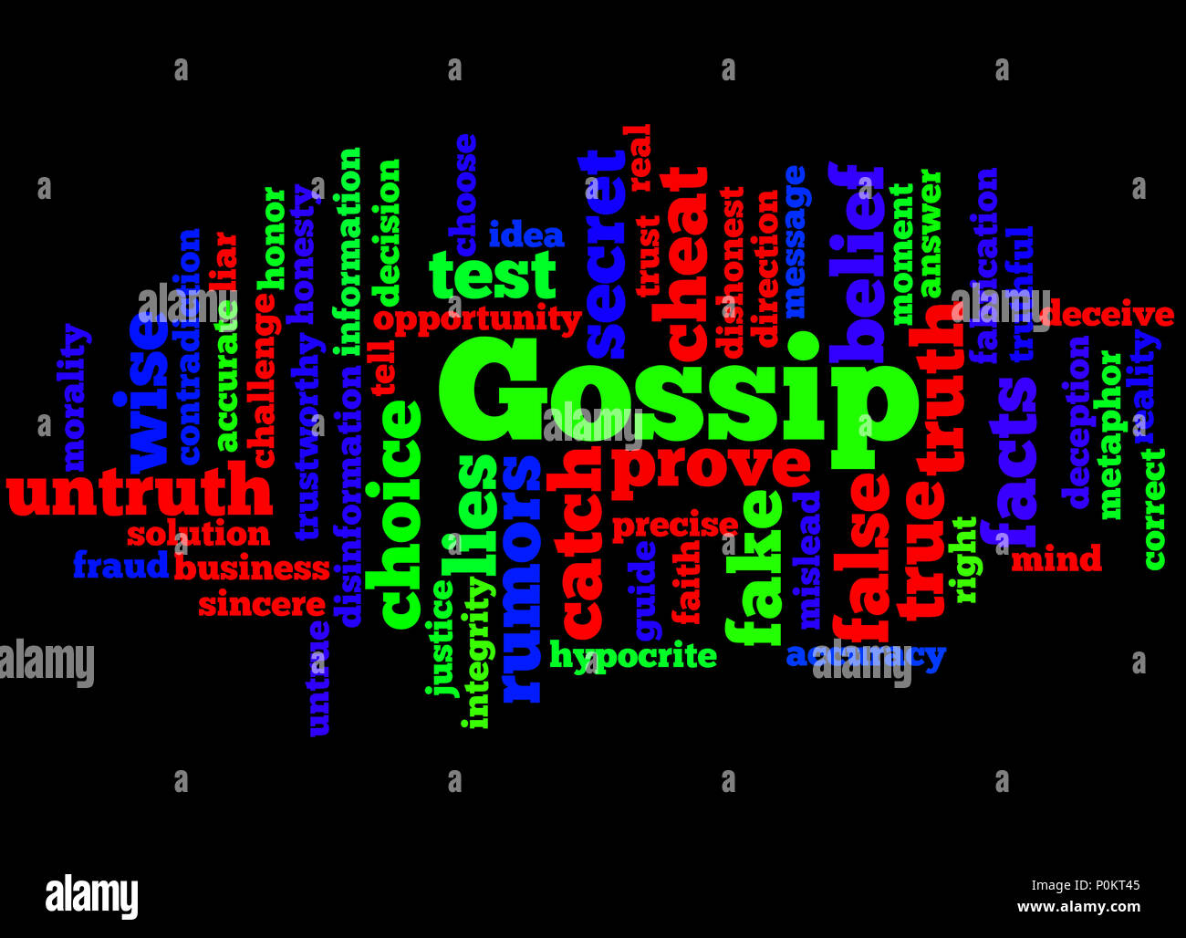 Gossip, word cloud concept on back background Stock Photo - Alamy