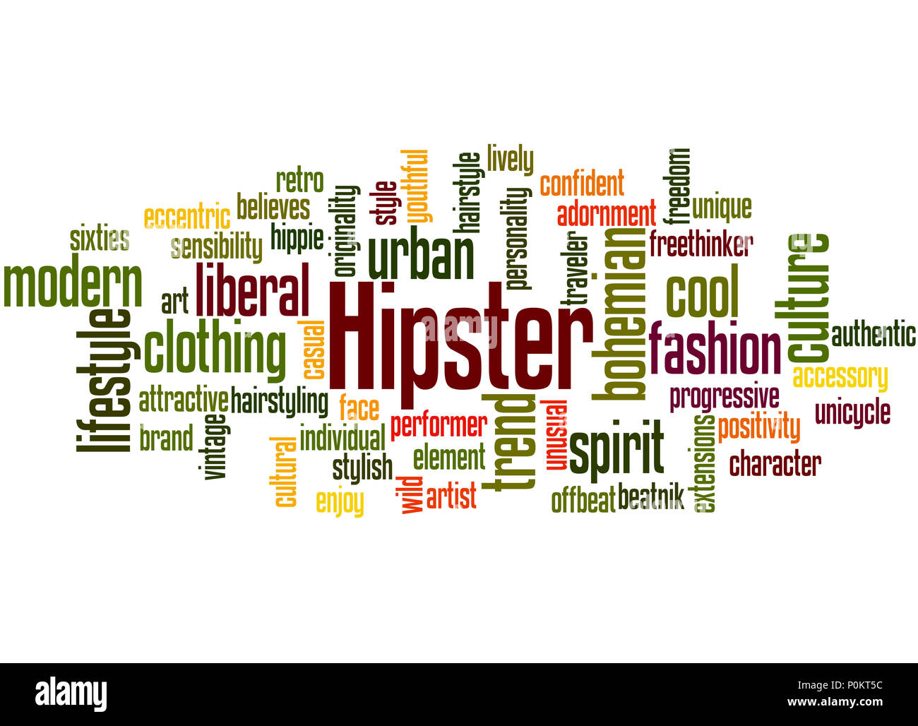 Hipster, word cloud concept on white background Stock Photo - Alamy