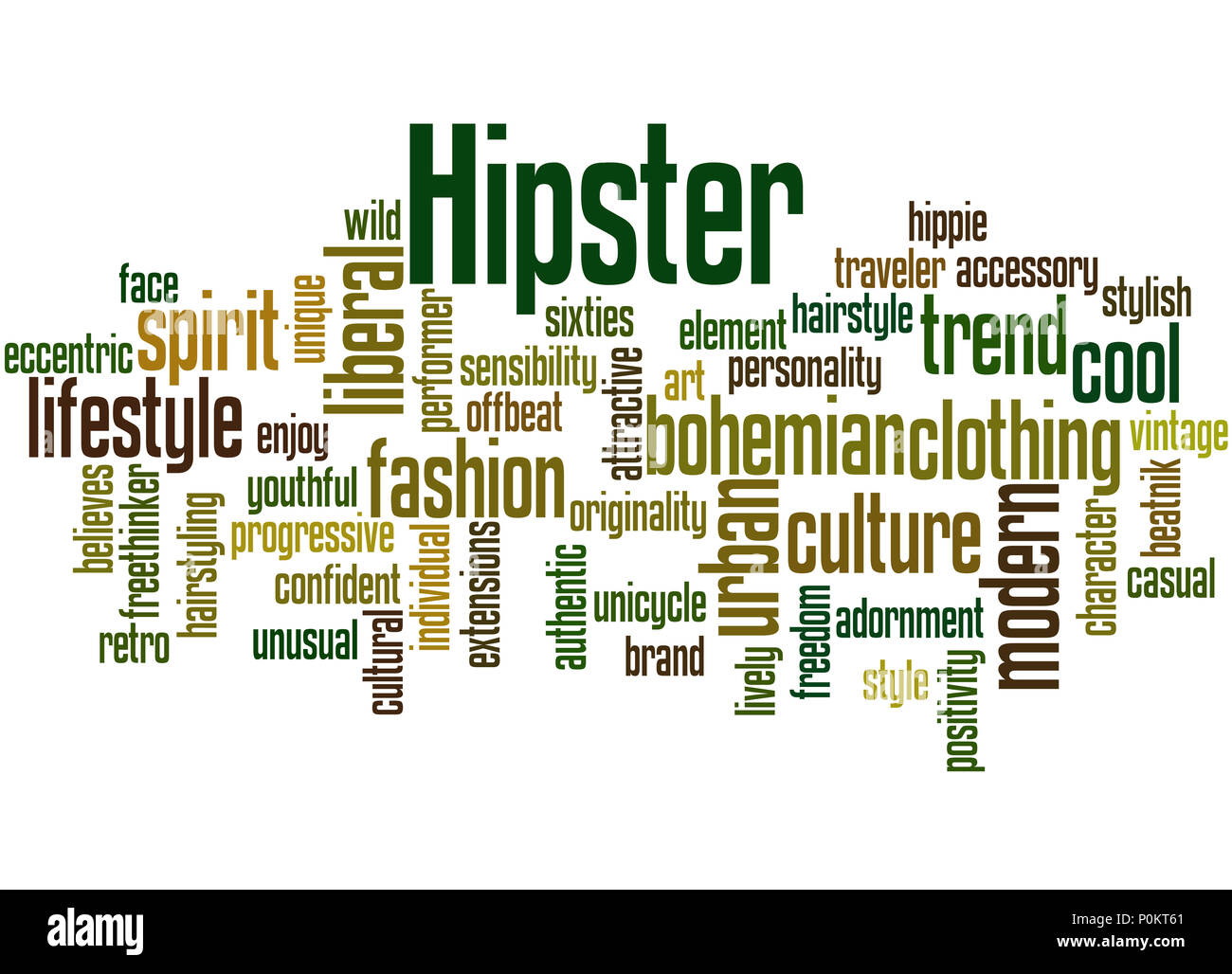 Hipster, word cloud concept on white background Stock Photo - Alamy