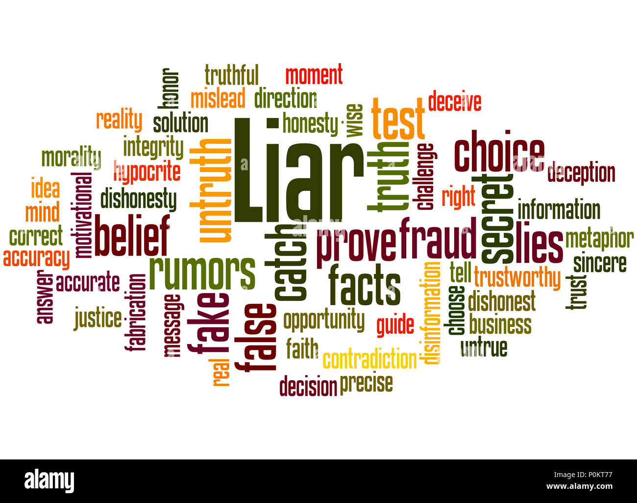 Liar, word cloud concept on white background Stock Photo - Alamy