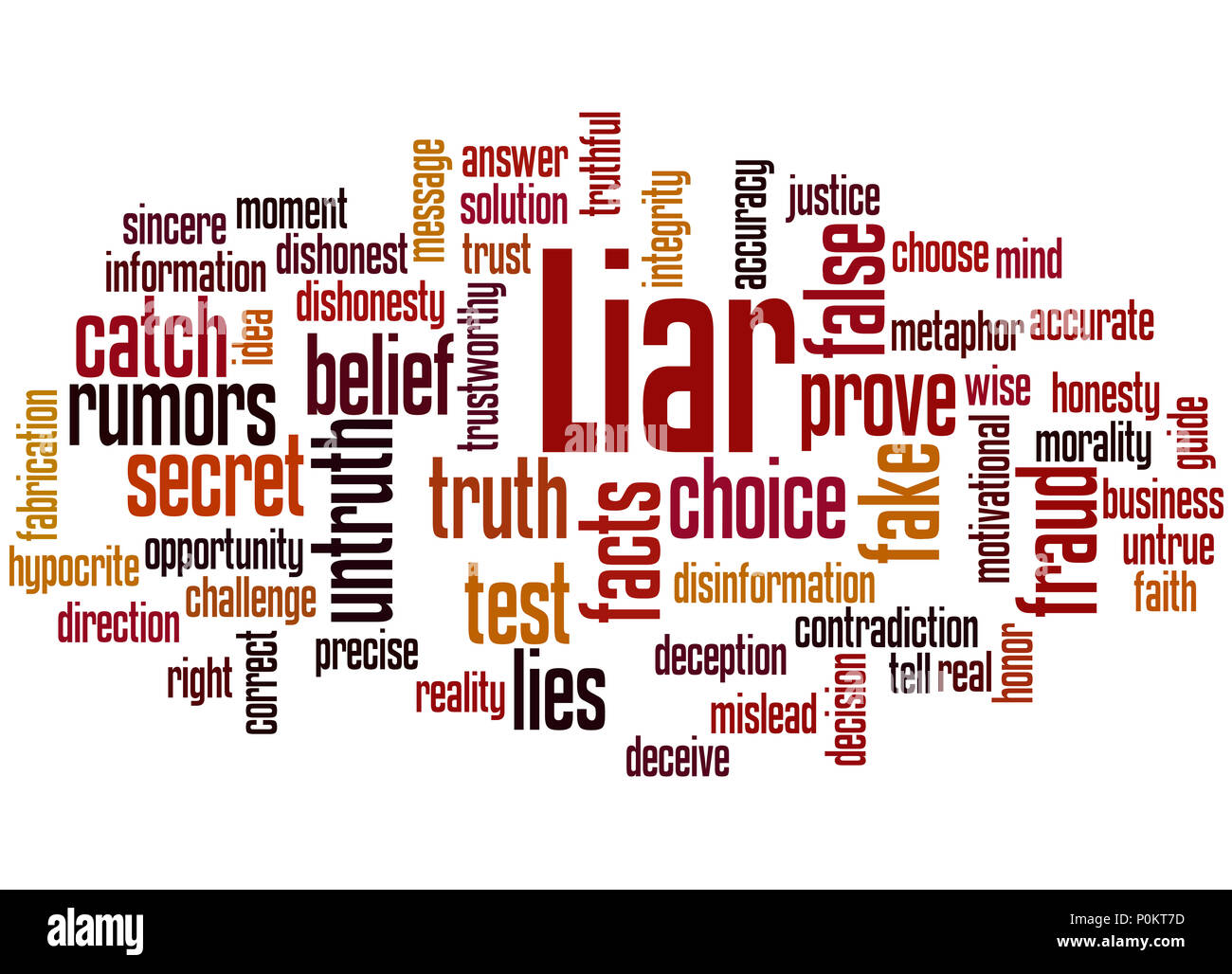 Liar, word cloud concept on white background Stock Photo - Alamy