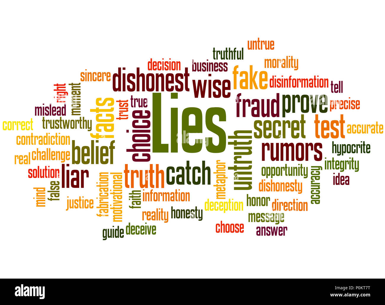 Lies, word cloud concept on white background Stock Photo - Alamy