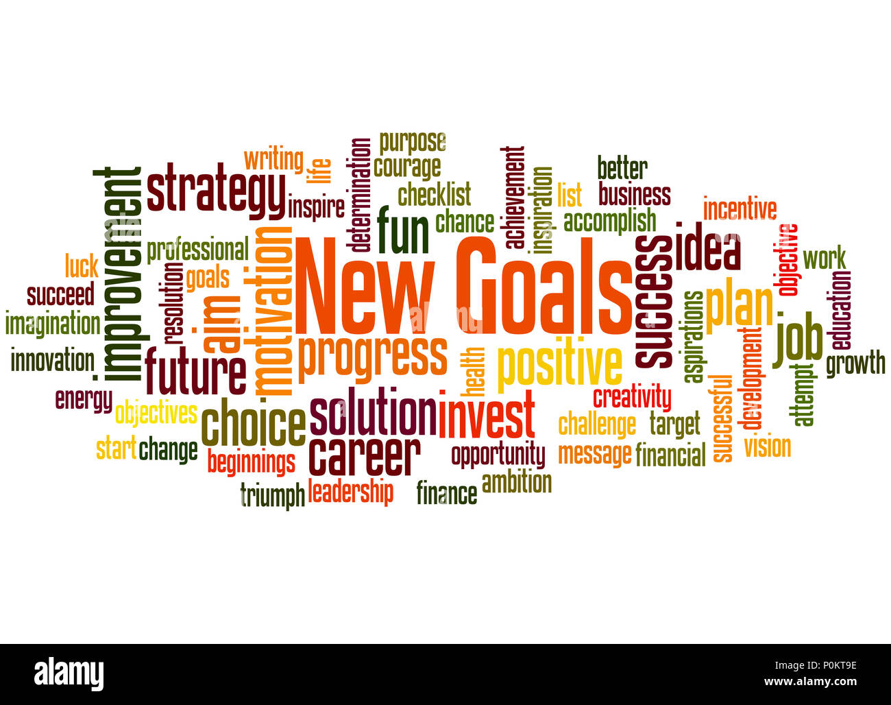 New goals, word cloud concept on white background Stock Photo - Alamy
