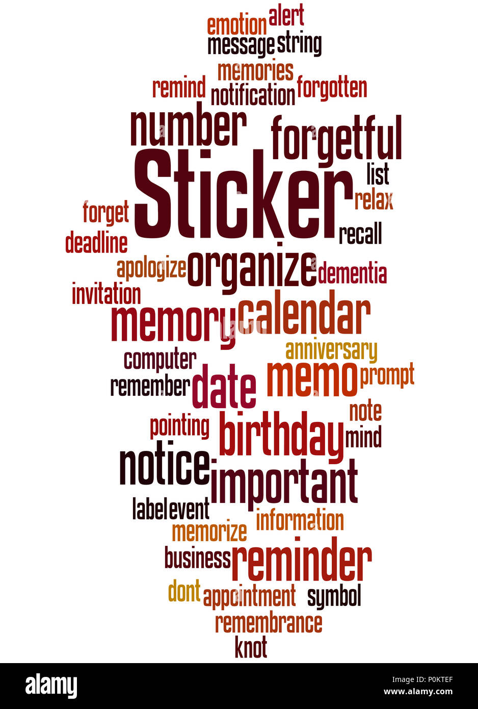 Sticker, word cloud concept on white background Stock Photo - Alamy