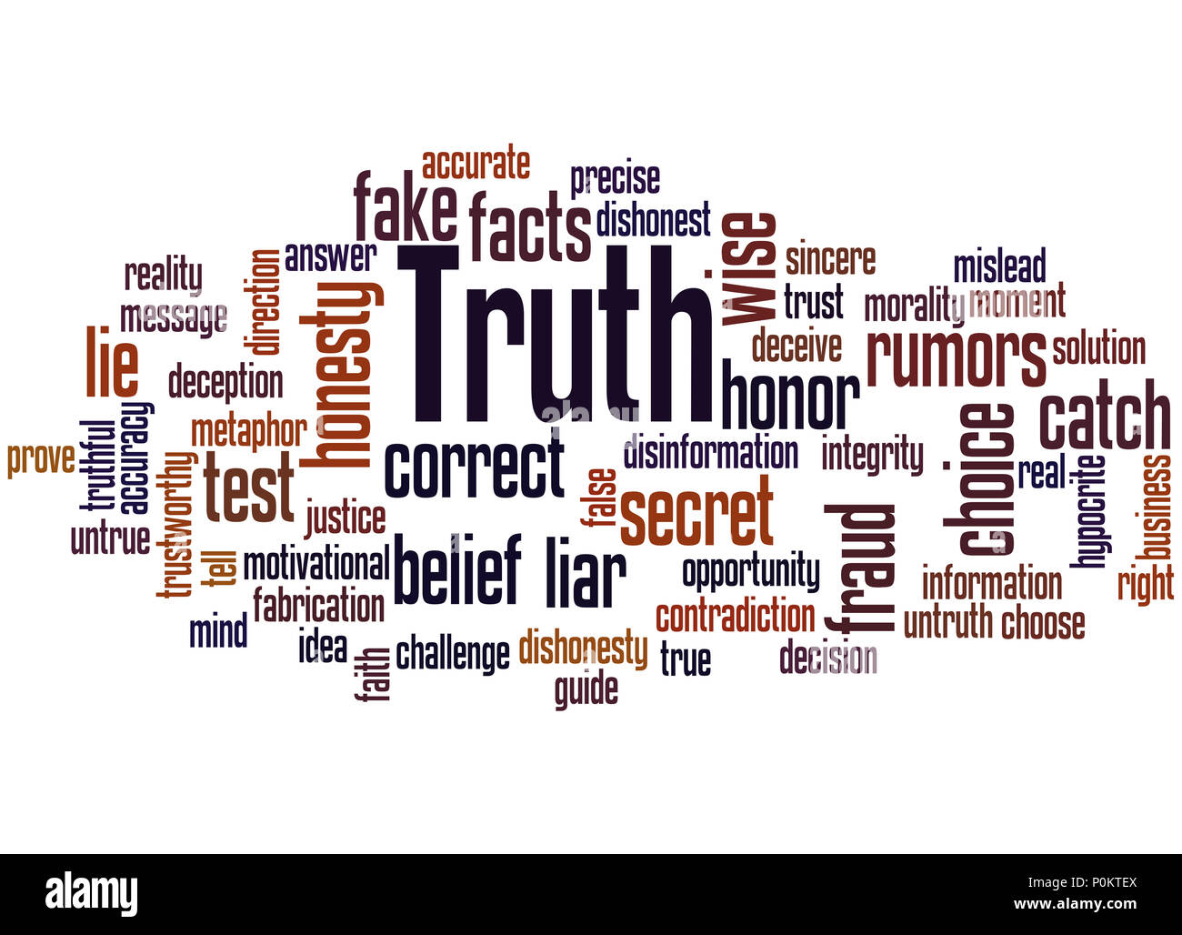 Truth, word cloud concept on white background Stock Photo - Alamy
