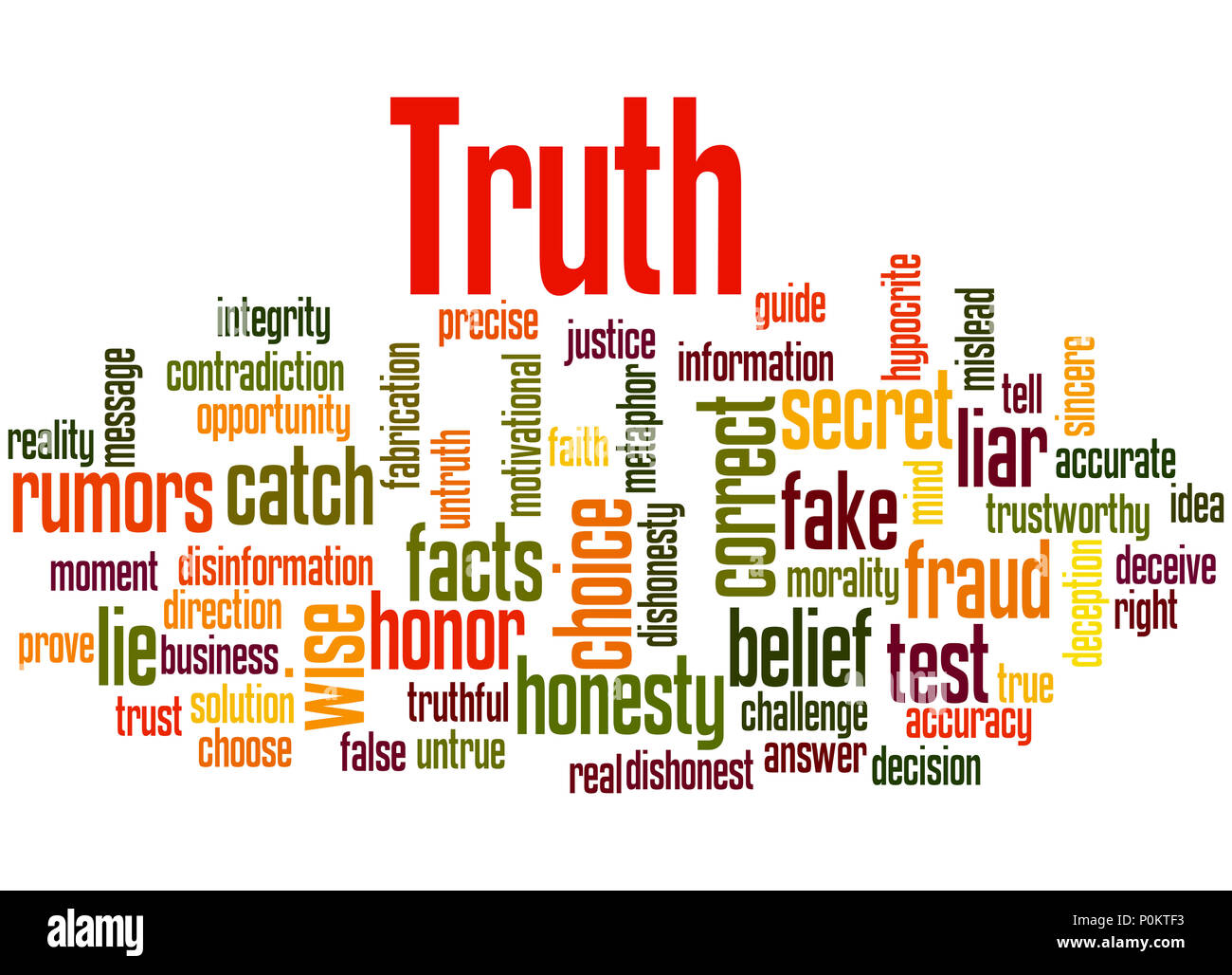 Truth, word cloud concept on white background Stock Photo - Alamy