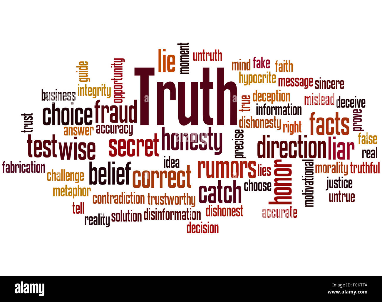 Truth, word cloud concept on white background Stock Photo - Alamy