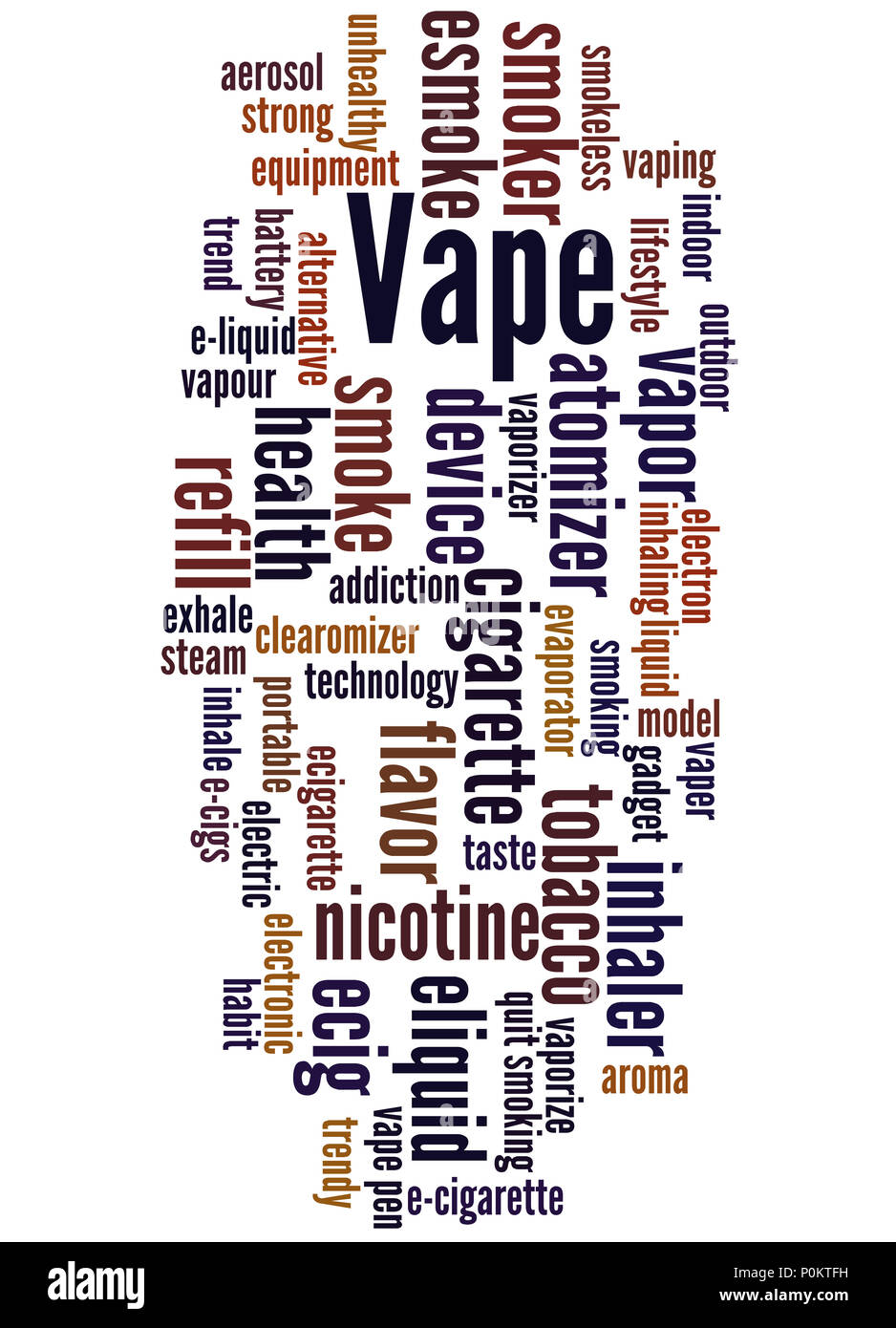 Vape, word cloud concept on white background Stock Photo - Alamy