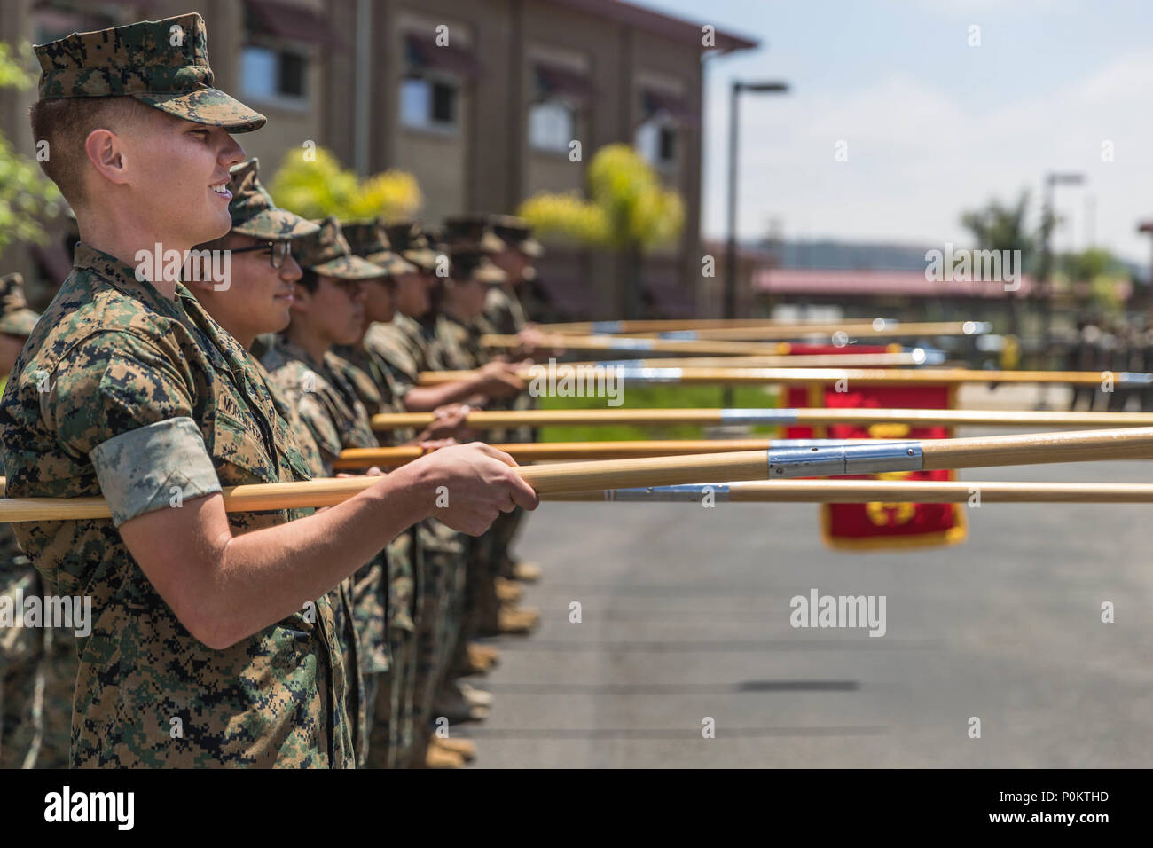 Marines present guidons during Lance Corporal Leadership and Ethics ...