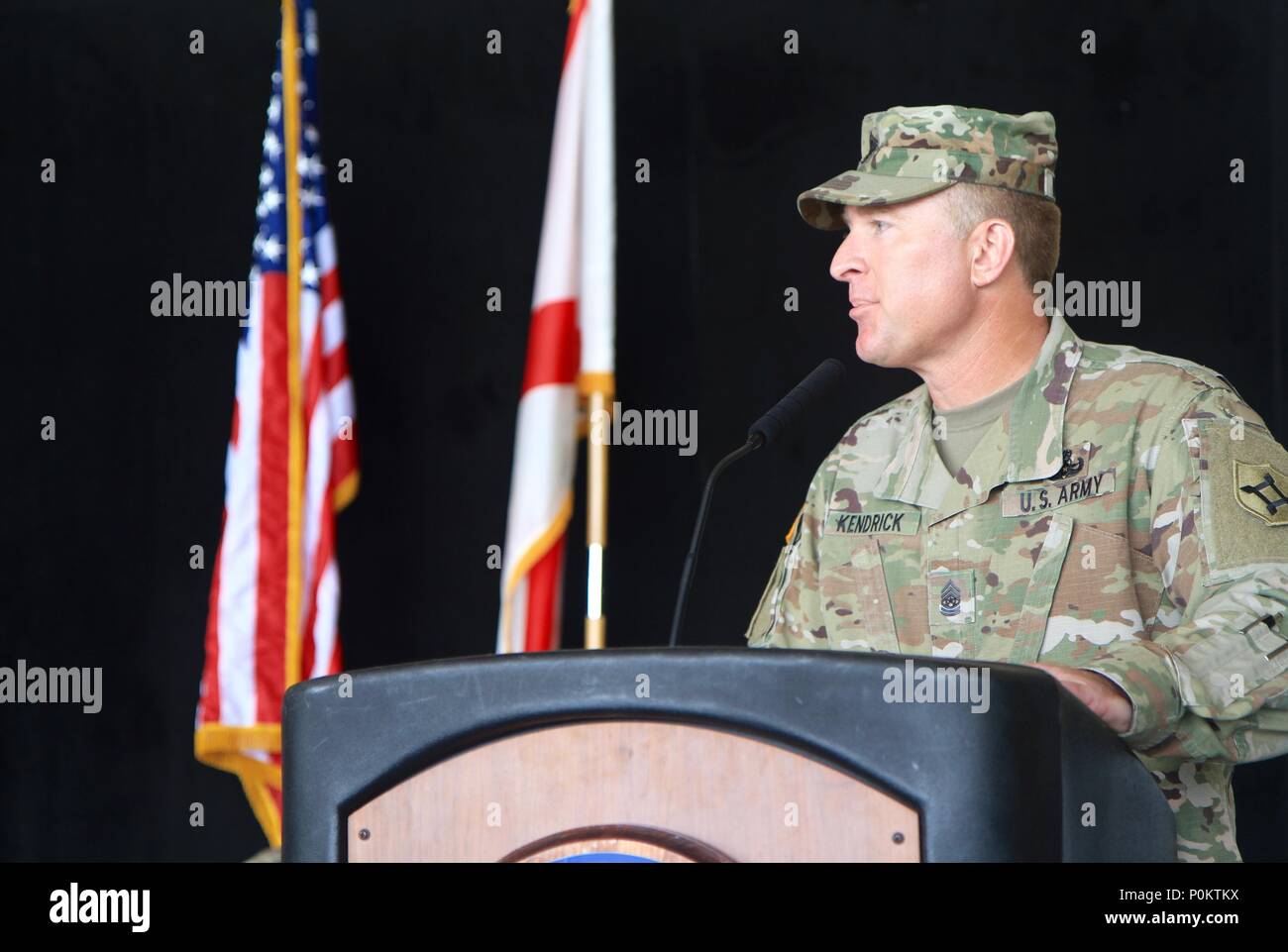 Command Sgt. Maj. James B. Kendrick, the incoming command sergeant ...