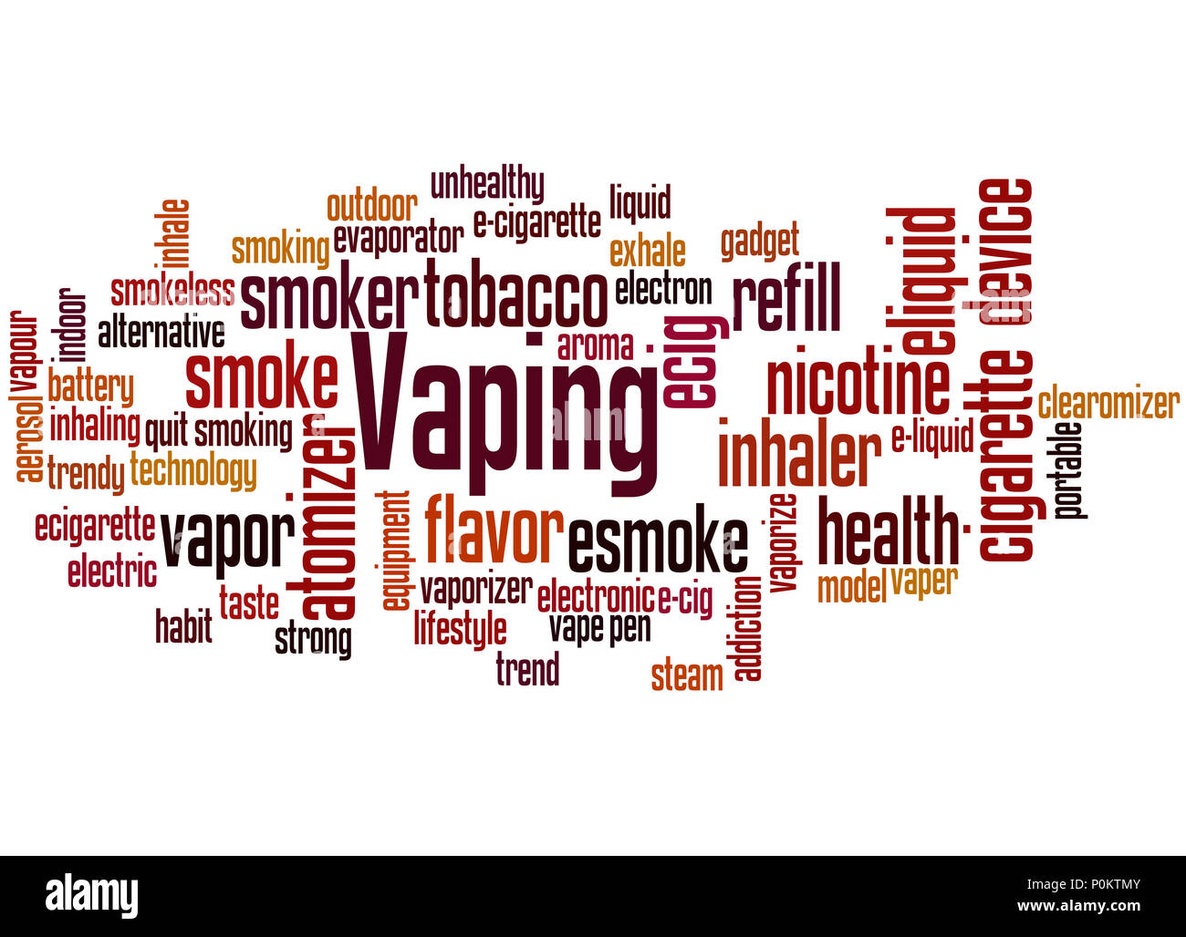 Vaping, word cloud concept on white background Stock Photo - Alamy