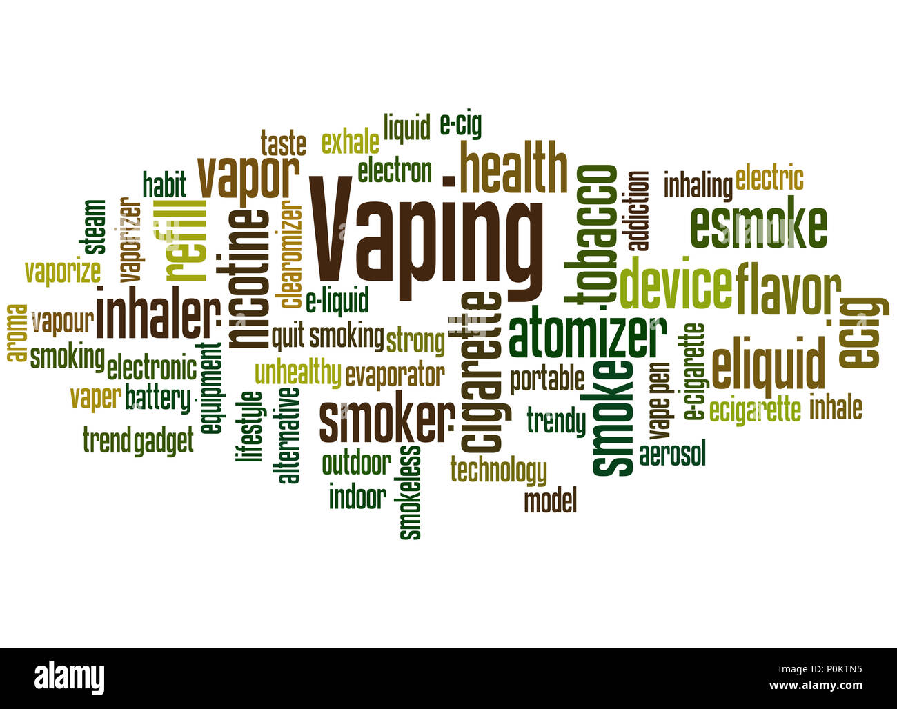 Vaping, word cloud concept on white background Stock Photo - Alamy