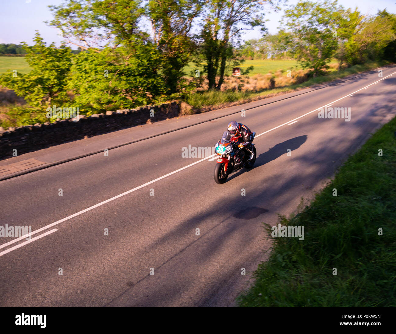 Isle of Man TT 2018. Tourist Trophy road race, mountain course Stock ...