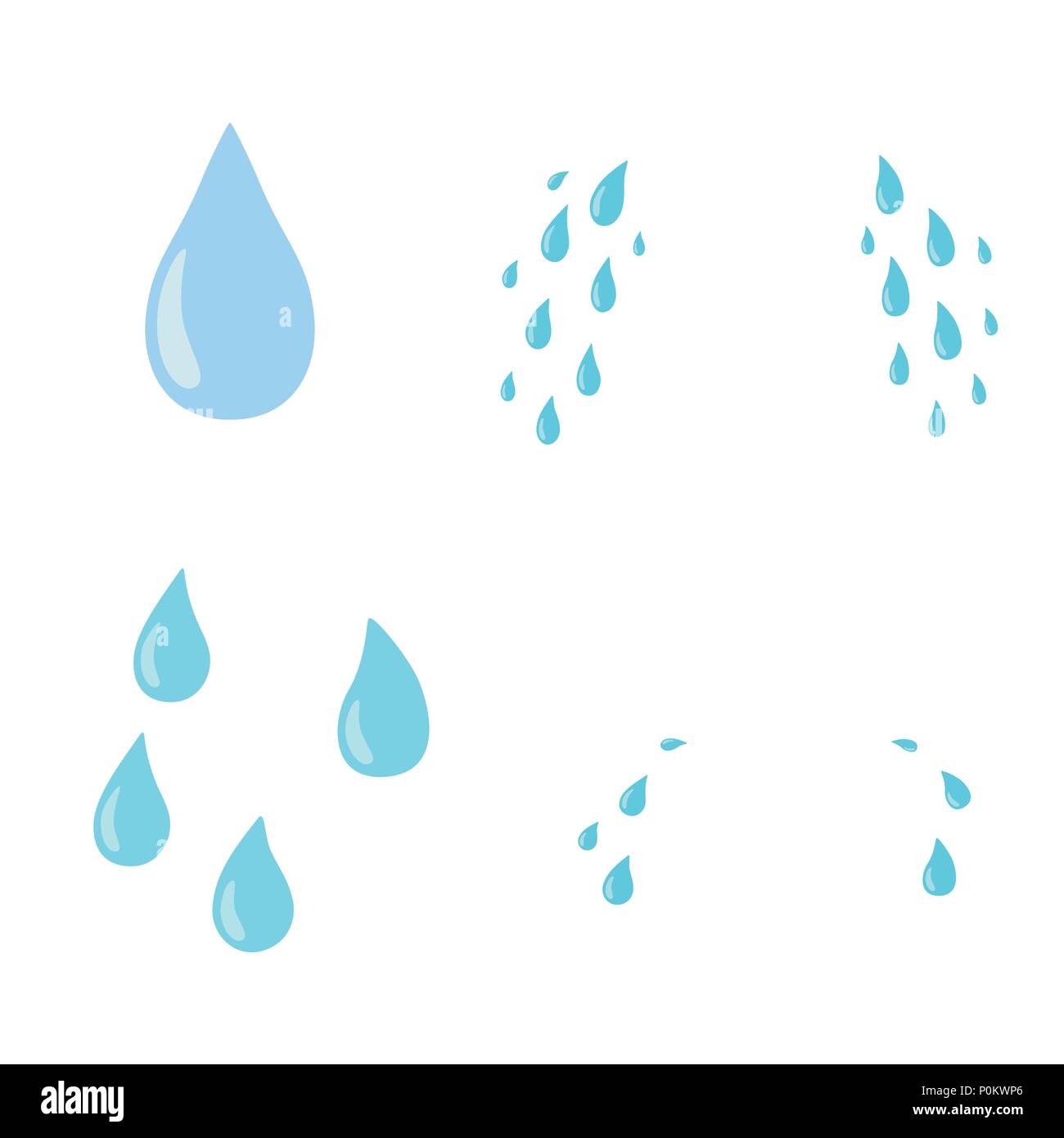 Tears set. Crying. Vector flat cartoon character icon design. Isolated ...