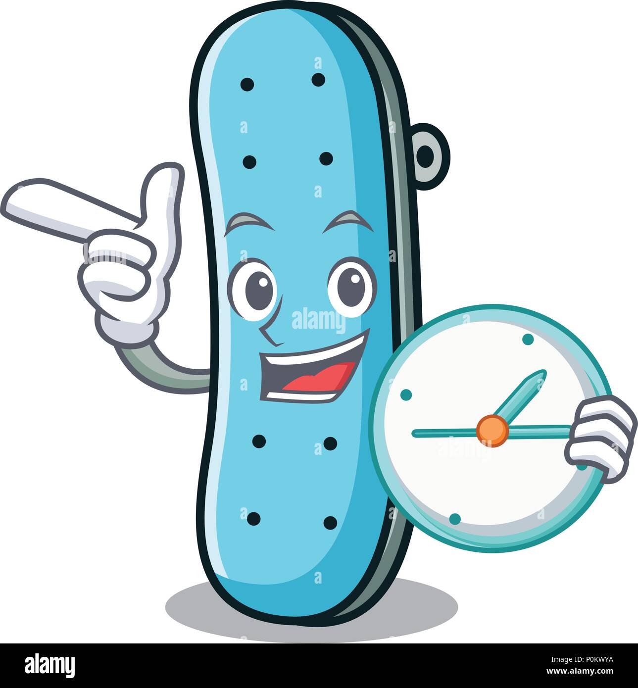 Fitness clock character cartoon hi-res stock photography and images - Alamy