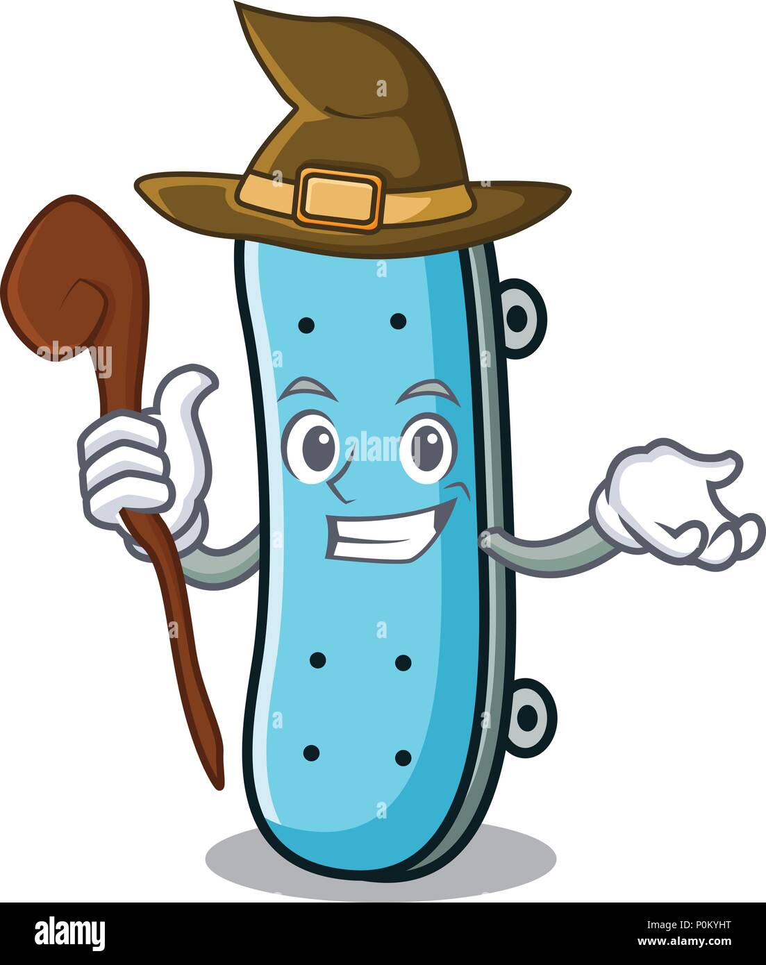 Witch skateboard mascot cartoon style Stock Vector Image & Art - Alamy