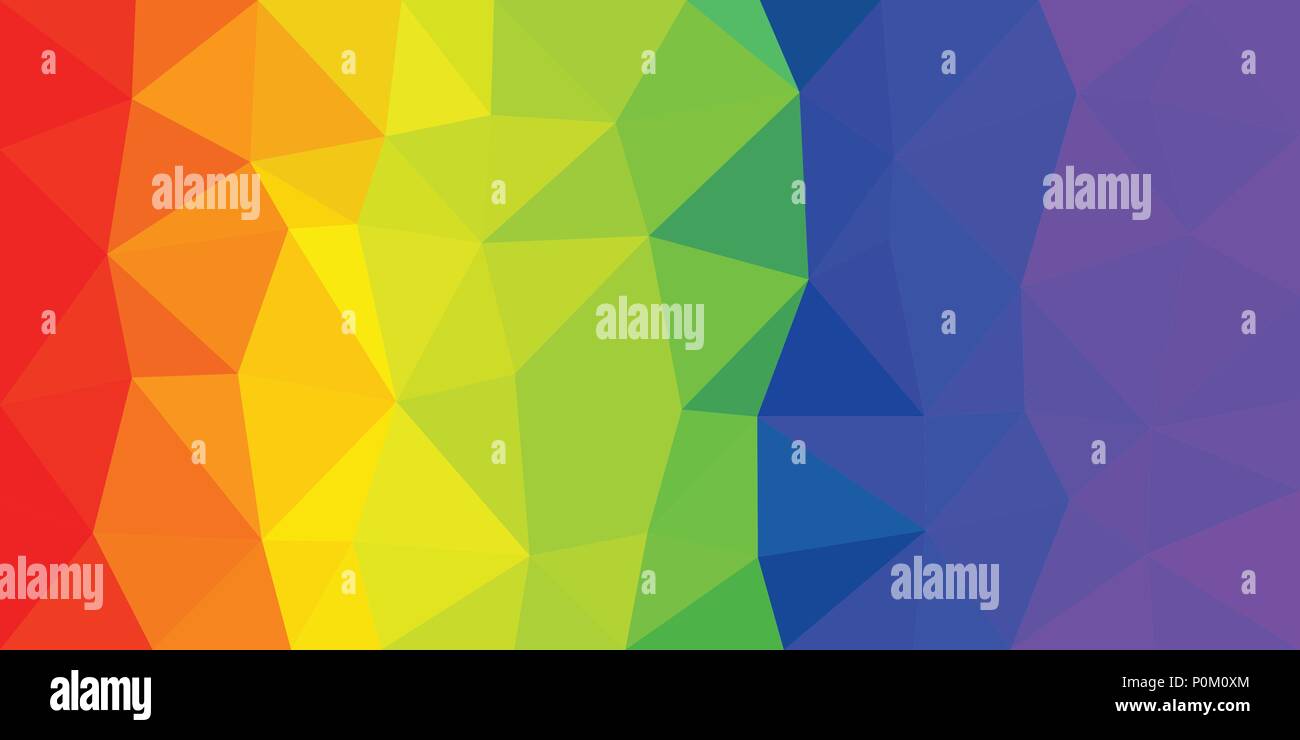 Rainbow Flag, low poly vector gradient texture. Colorful polygonal illustration, good as a cell ...