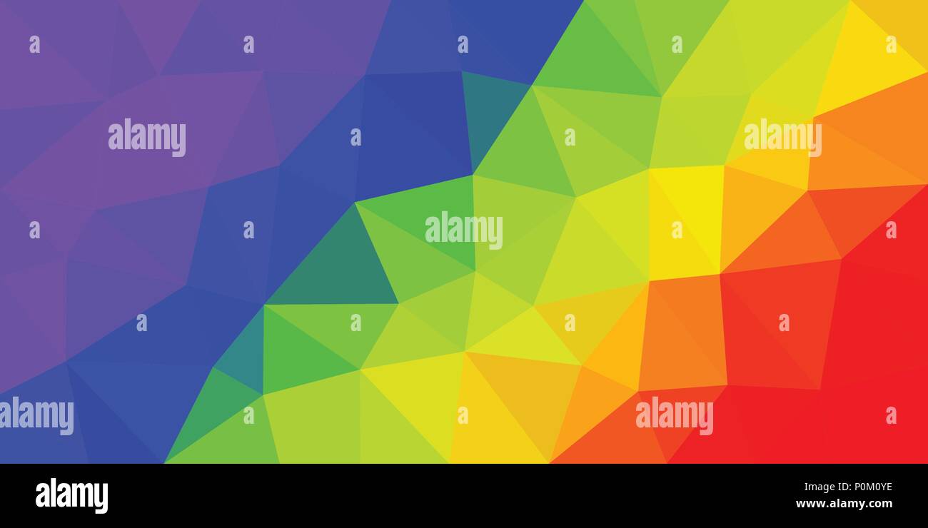 Rainbow Flag, low poly vector gradient texture. Colorful polygonal ...