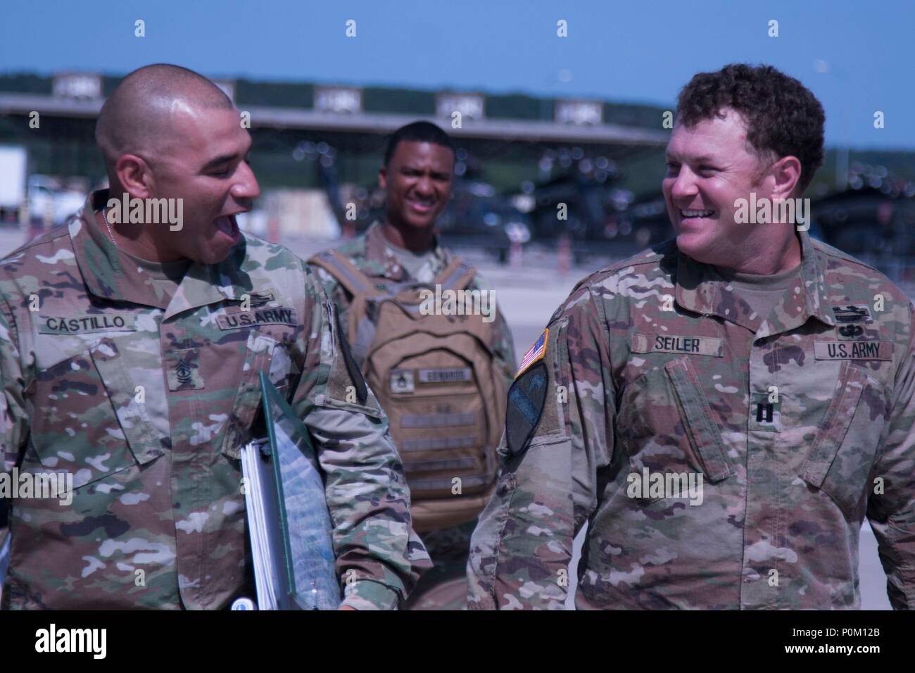 Company Commander, Capt. Reid Seiler and 1st Sgt. Jonathan Castillo ...