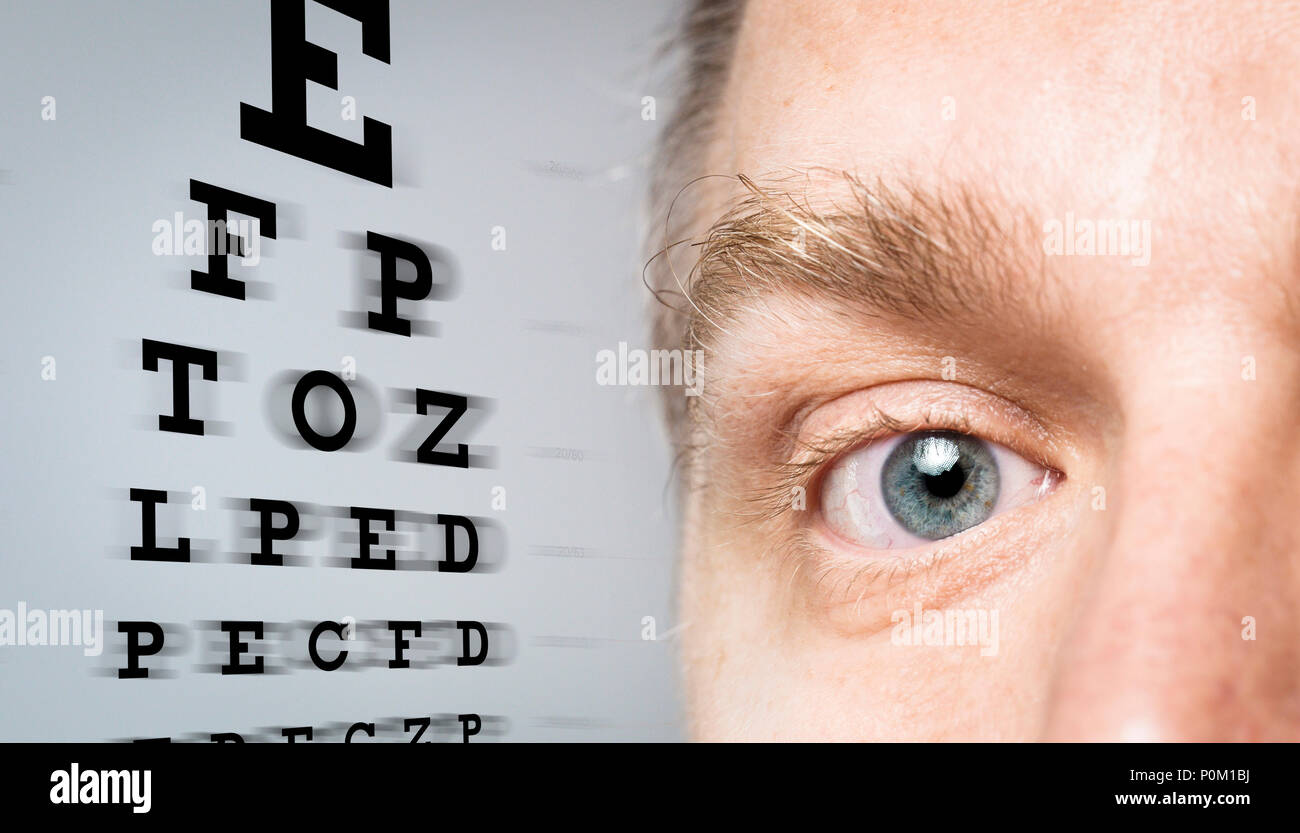 eye doctor test Stock Photo - Alamy