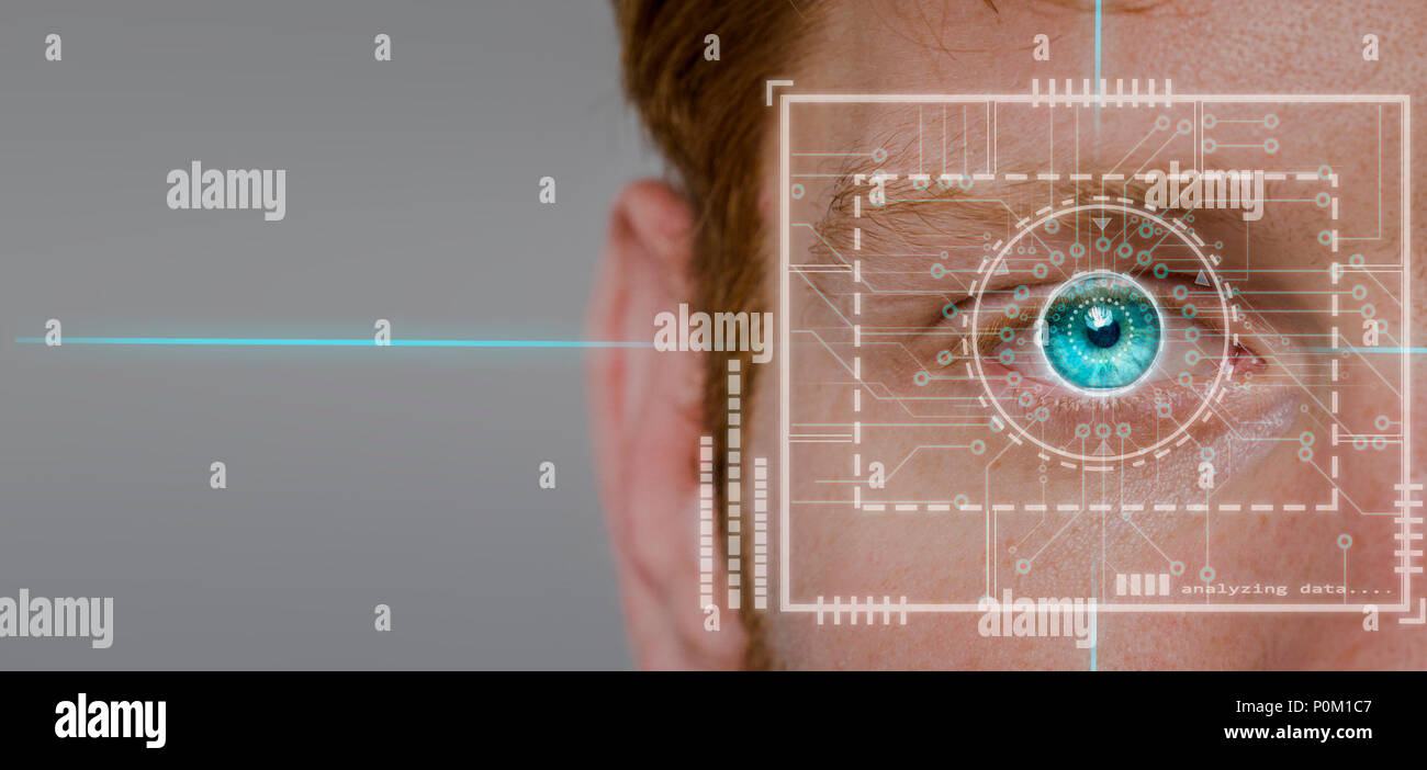 high tech biometric scan Stock Photo - Alamy