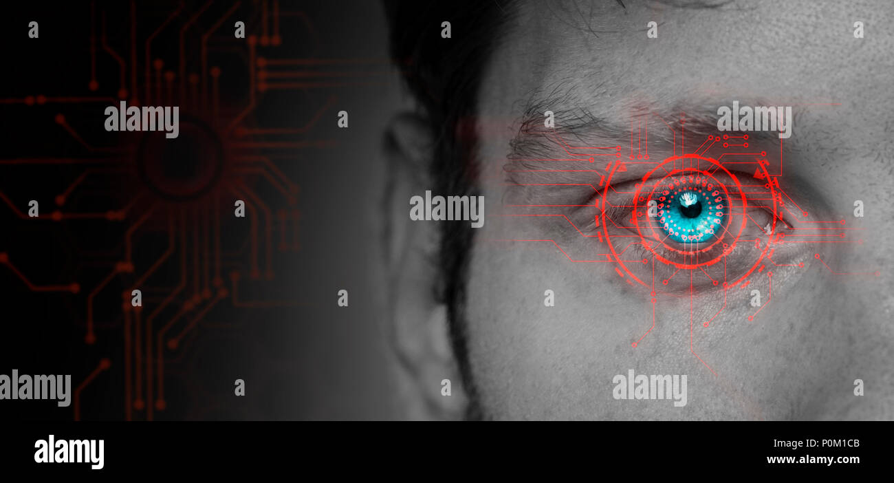 high tech biometric scan Stock Photo - Alamy