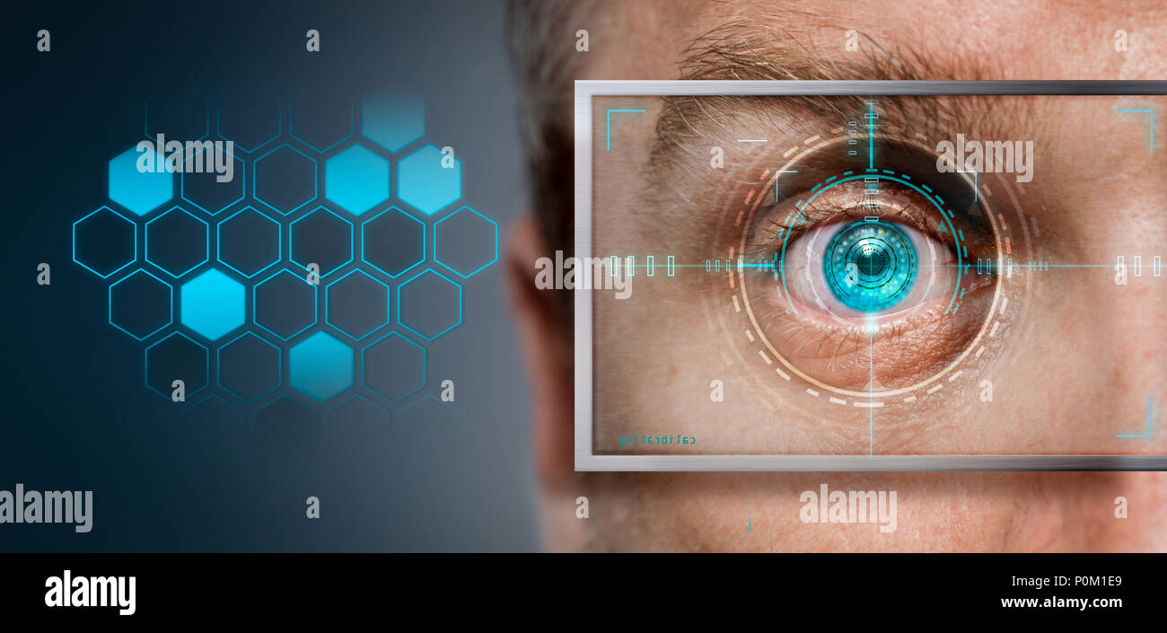 high tech biometric scan Stock Photo - Alamy