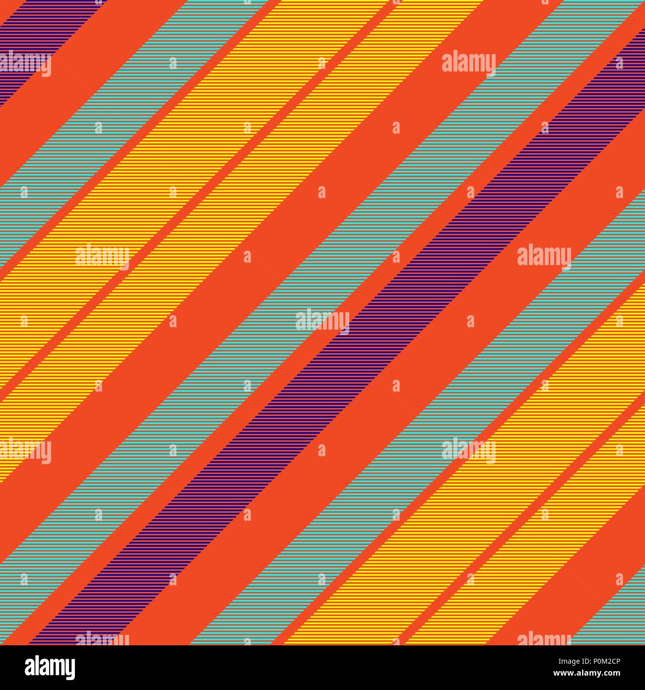 Orange pop art colored striped diagonal fabric texture seamless pattern ...