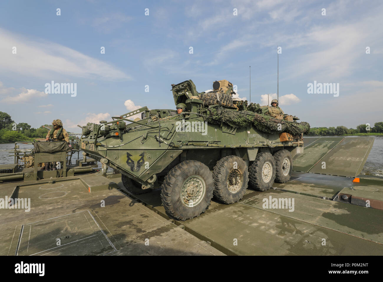 A 3rd Squadron, 2d Cavalry Regiment Stryker Infantry Carrier Vehicle is ...