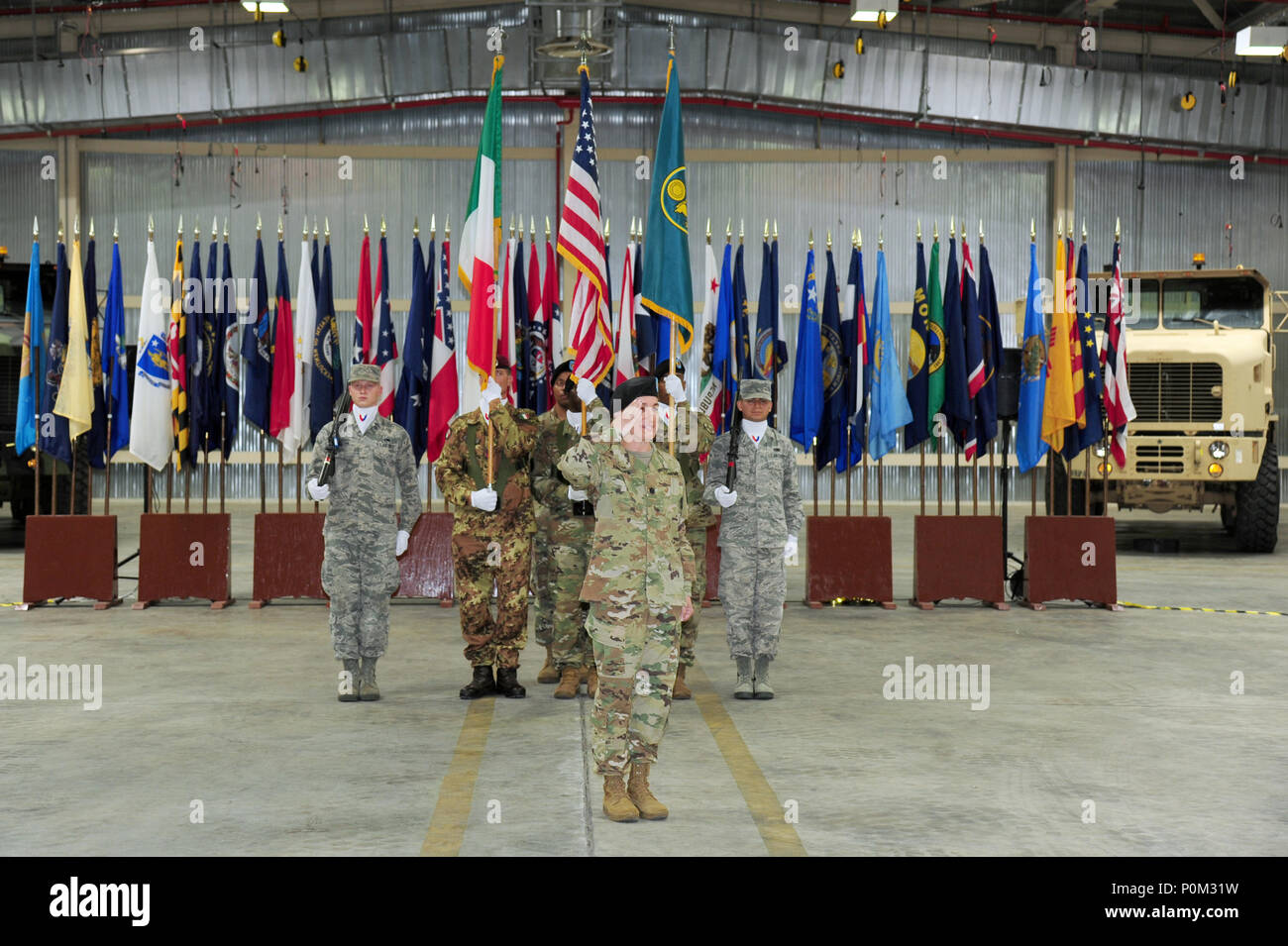 U.S. Army Lt. Col. Michelle M. Agpalza, incoming Commander of the 405th ...