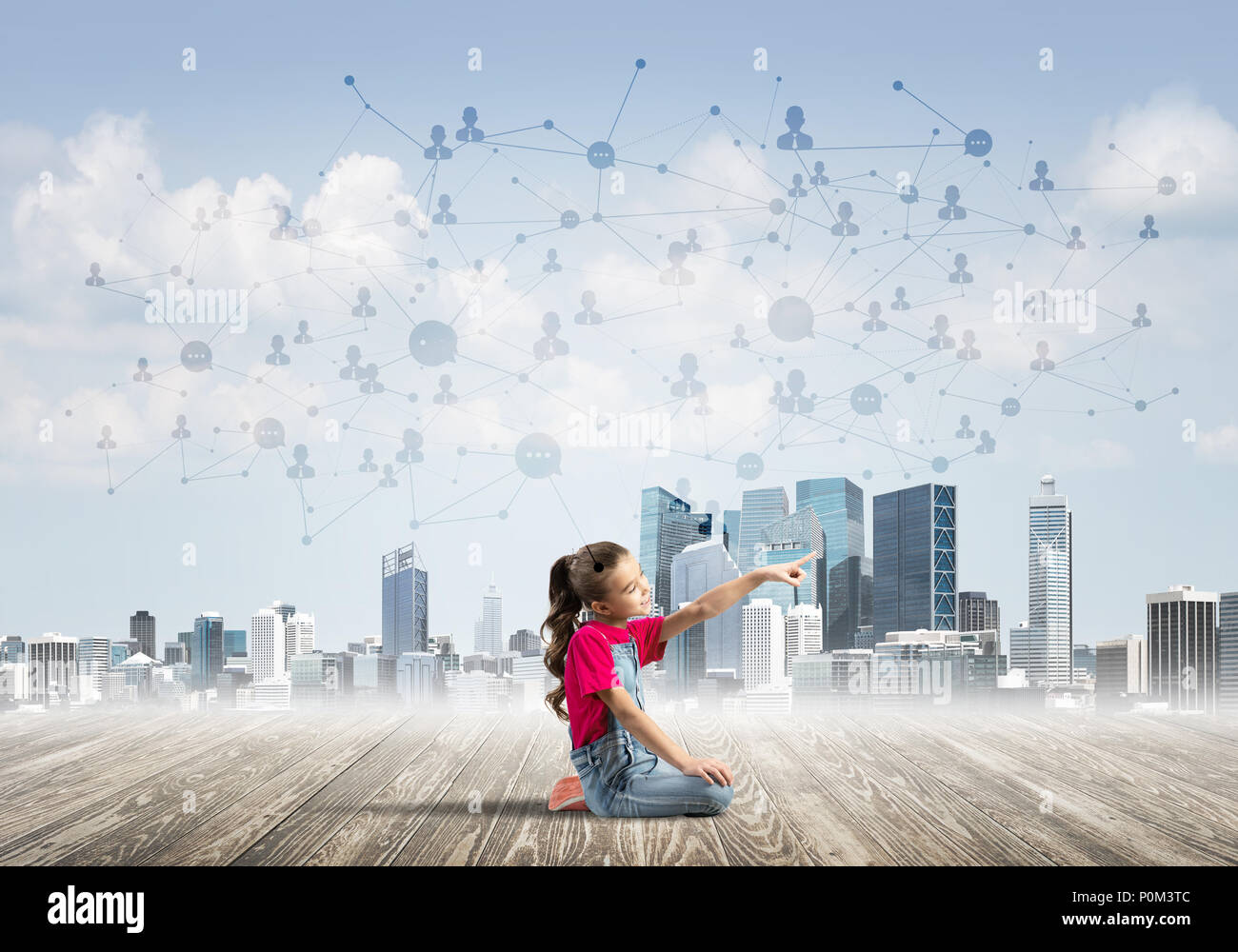 Concept of social wireless connection and internet use for ...