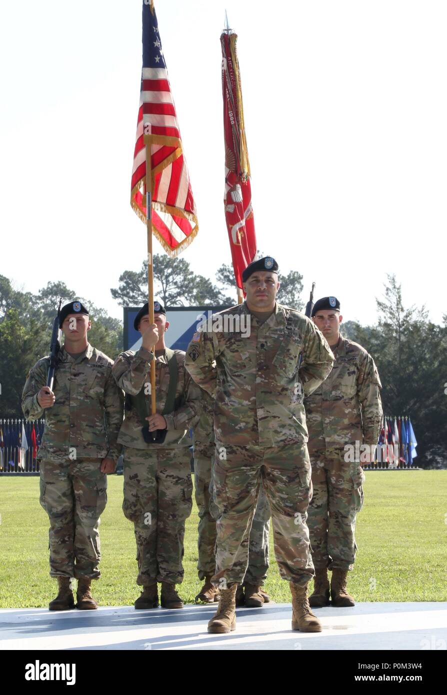 Lt. Col. Perry O. Stiemke, battalion commander, 92nd Engineer Battalion ...