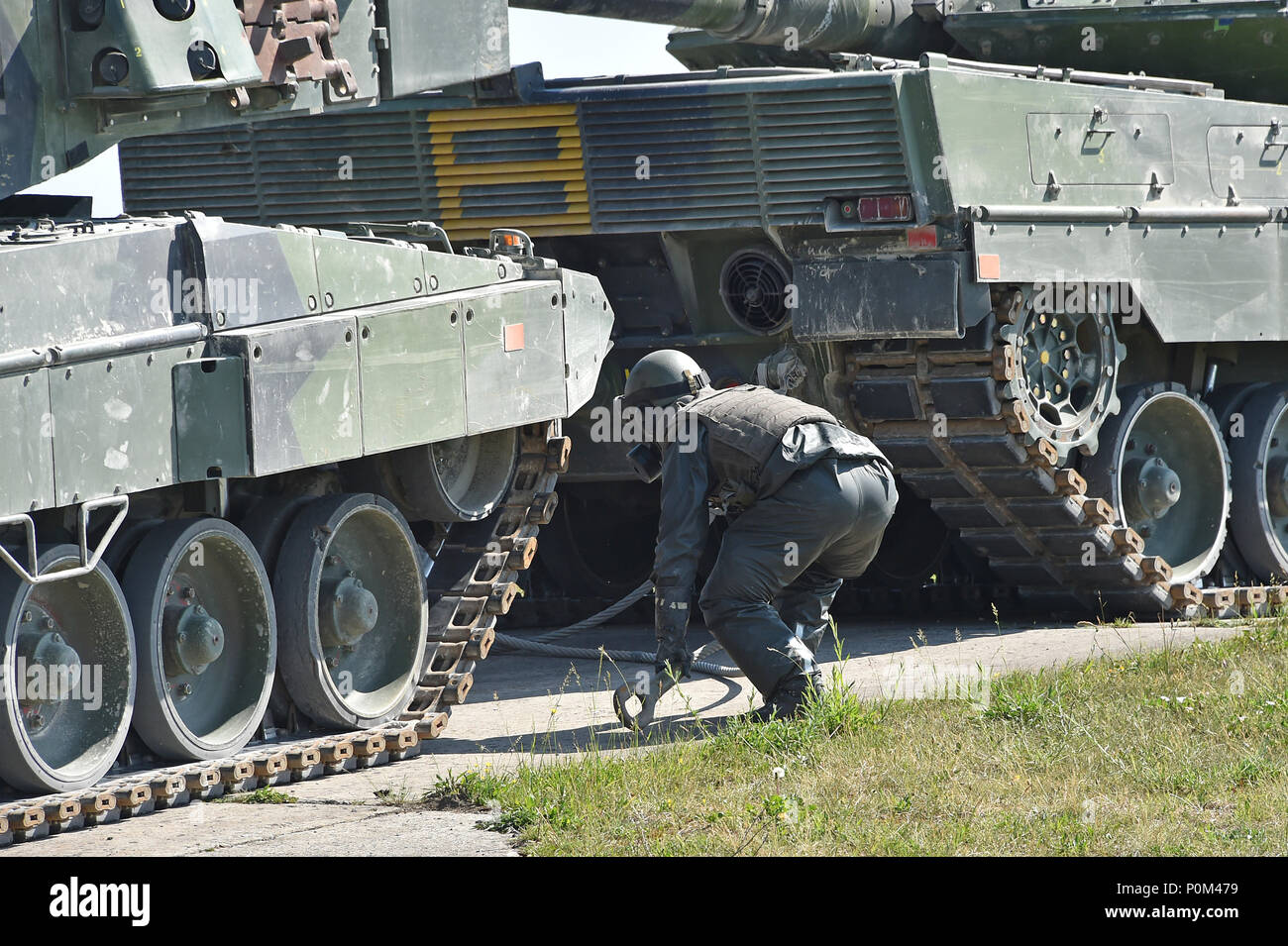 A Swedish soldier with the Wartofta Tank Company, Skaraborg Regiment ...