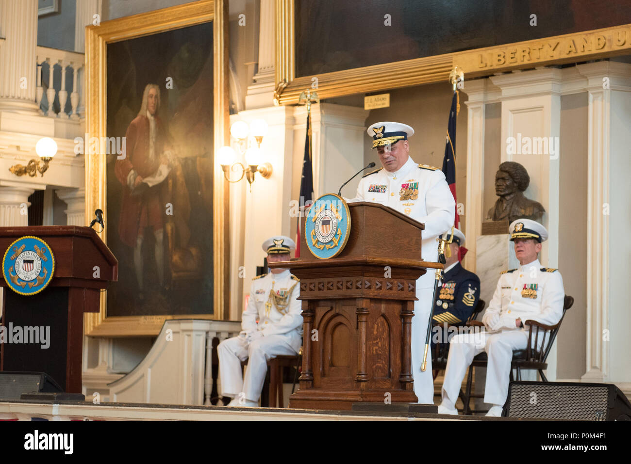 The Coast Guard First District held a change-of-command ceremony Monday ...