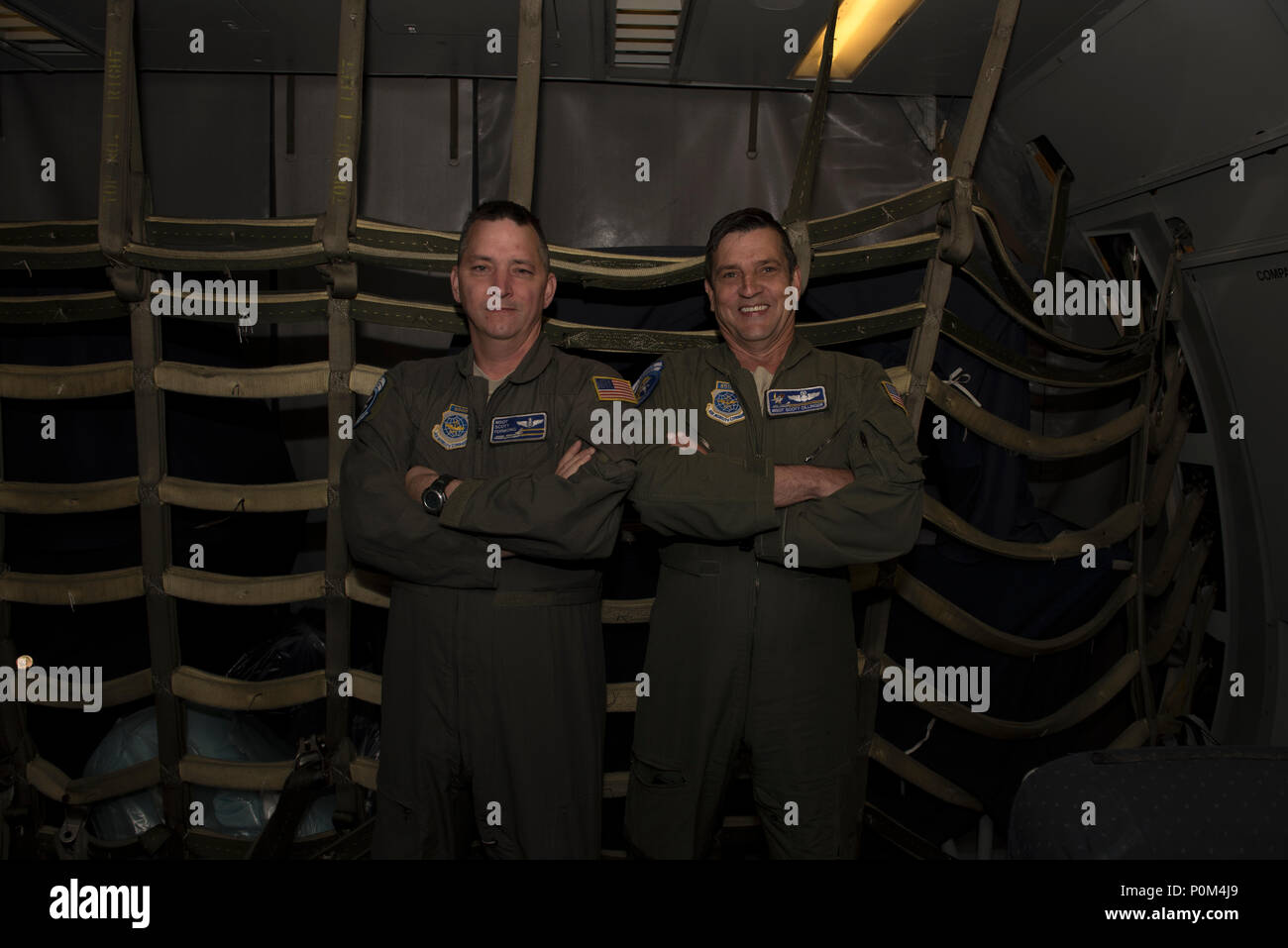 U.S. Air Force Master Sgt. Scott Ferneding, Left, 6th Air Refueling ...