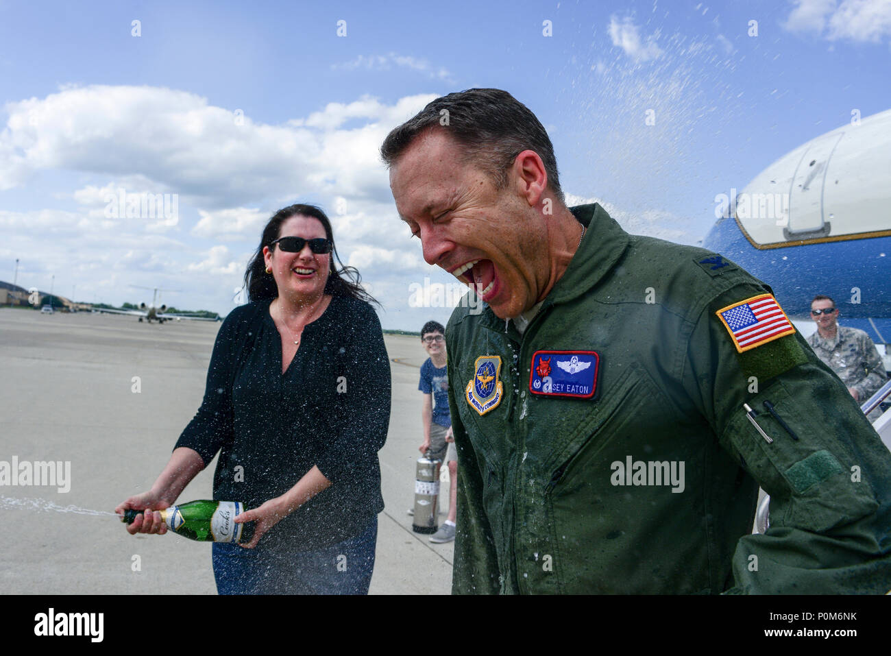 Lisa Eaton, wife of Col. Casey D. Eaton, 89th Airlift Wing commander ...