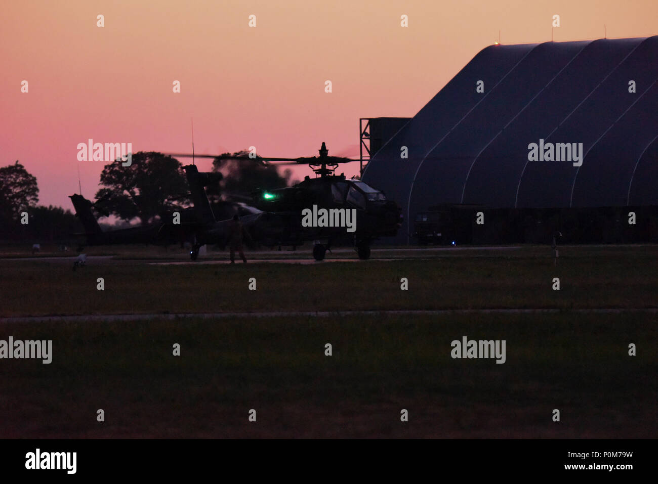 AH-64 Apache helicopters assigned to Task Force Viper 1st Battalion ...