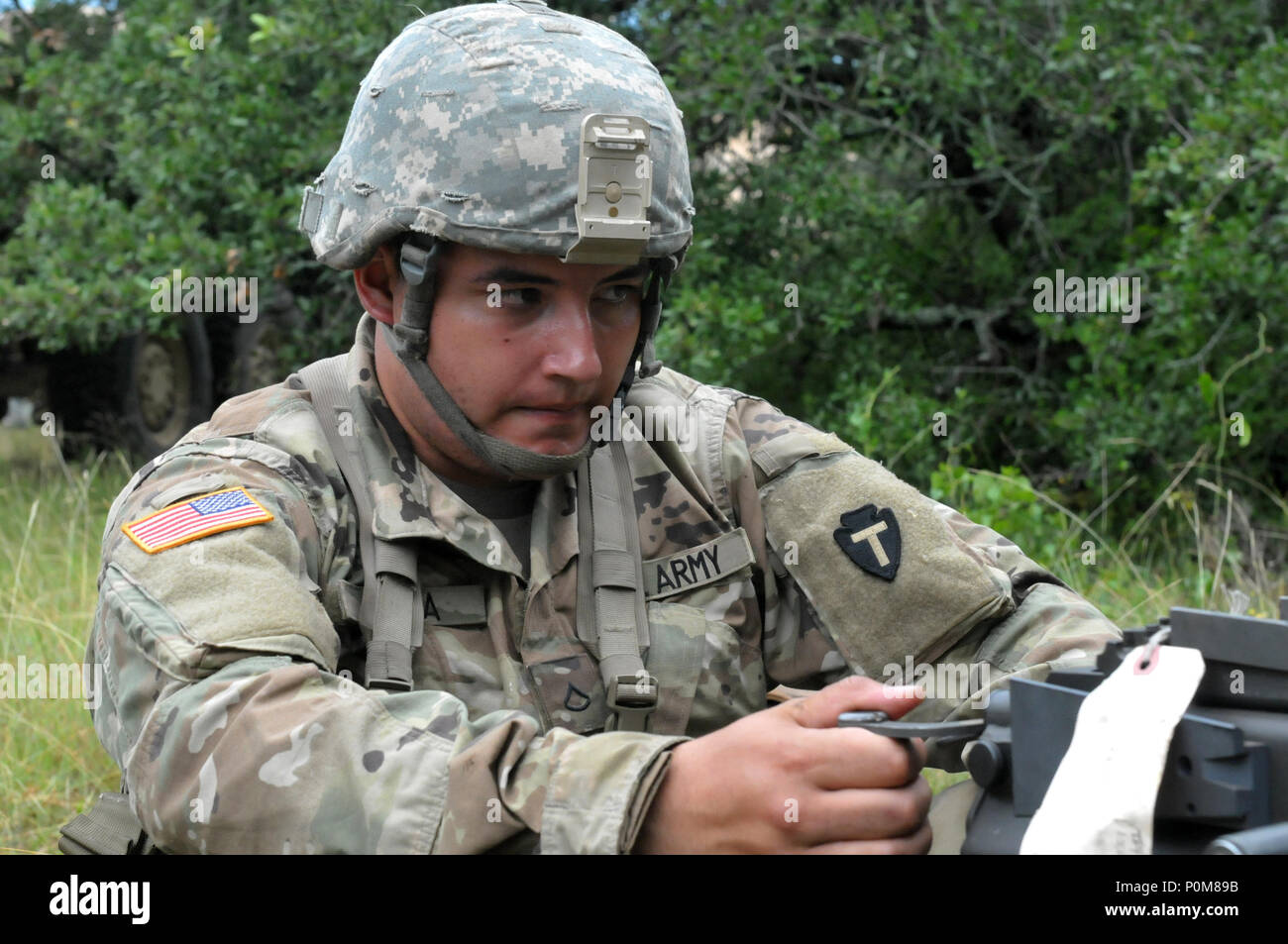 Soldiers from the 36th Infantry Division headquarters took took the ...