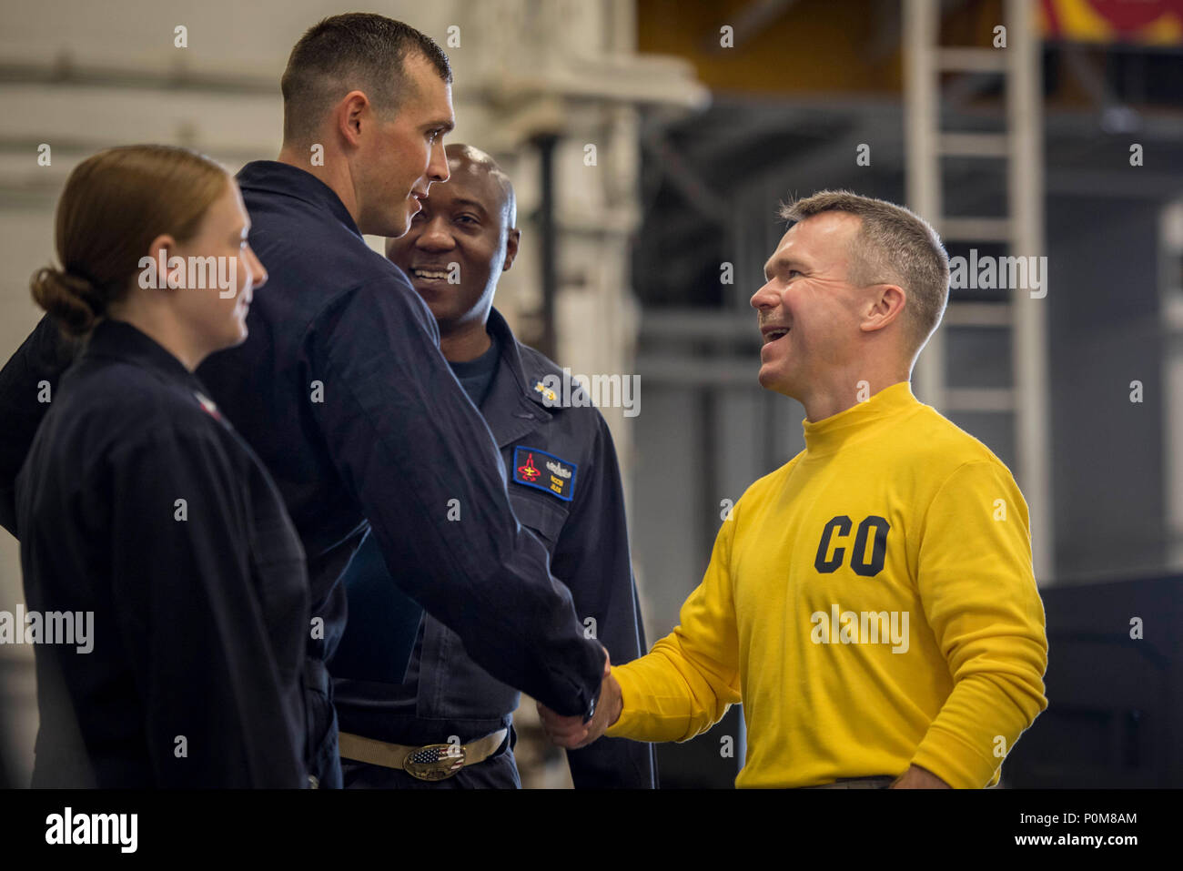 180605-N-SO730-0276 ATLANTIC OCEAN (June 5, 2018) Capt. Sean Bailey ...