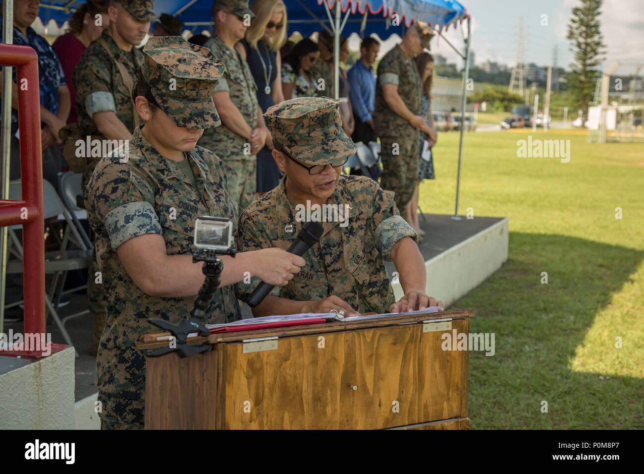 CAMP FOSTER, OKINAWA, Japan – LT Tran T. Tung gives a prayer during a ...