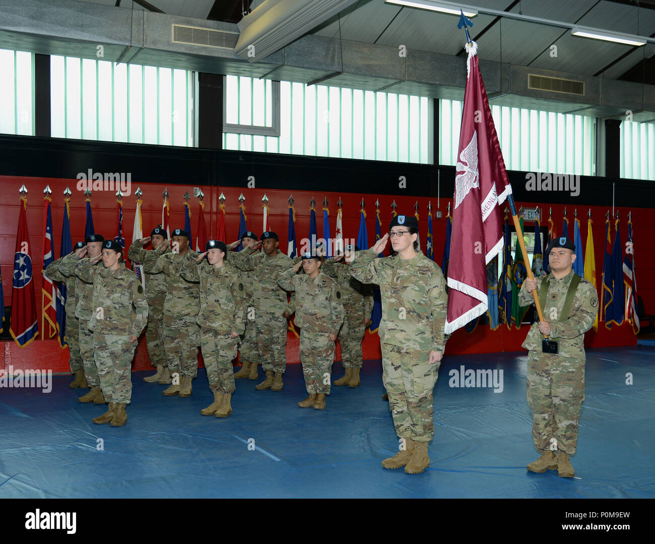 A formation of Public Health Activity-Rheinland Pfalz Soldiers render ...