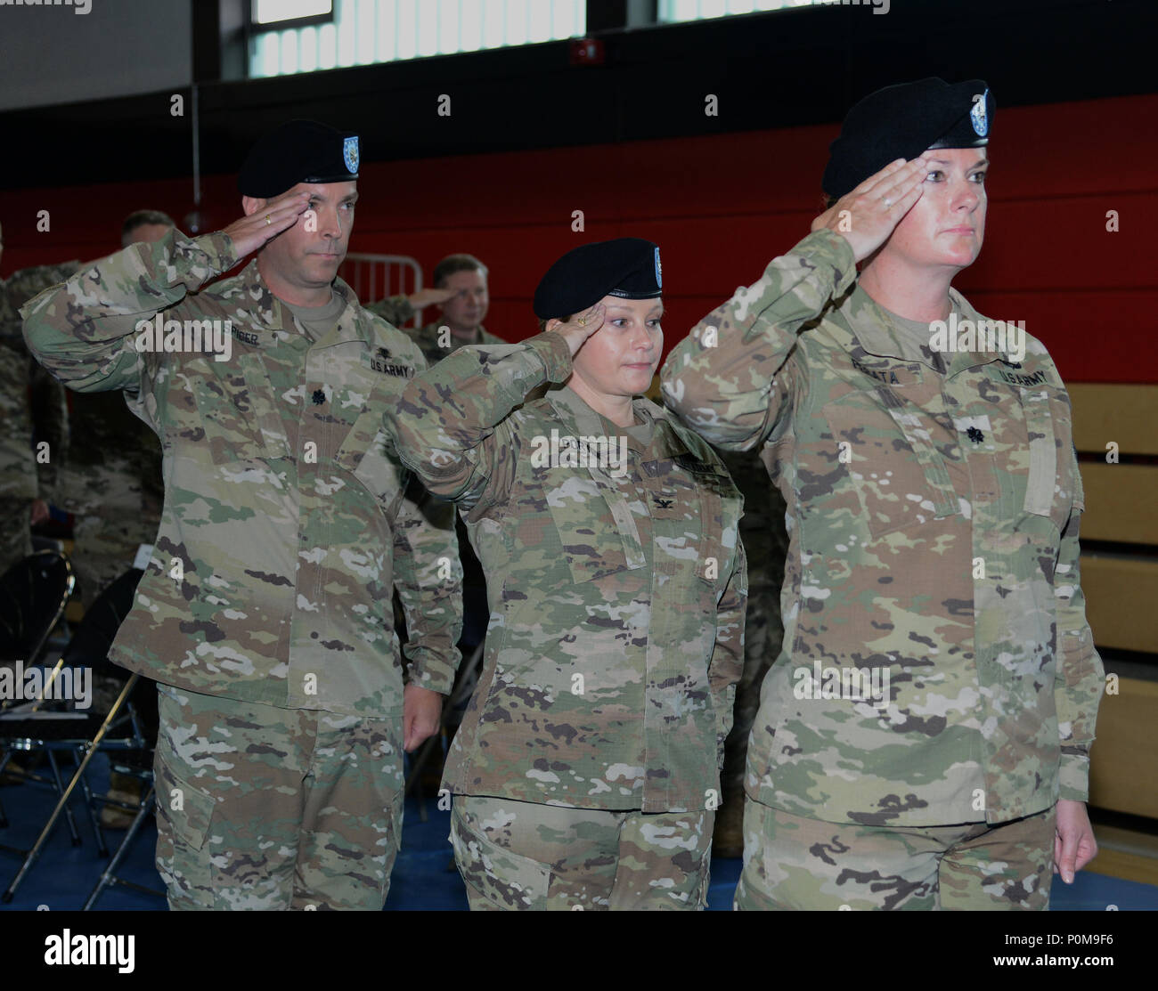 Left to right: Lt. Col. Kenneth D. Spicer, outgoing Public Health ...