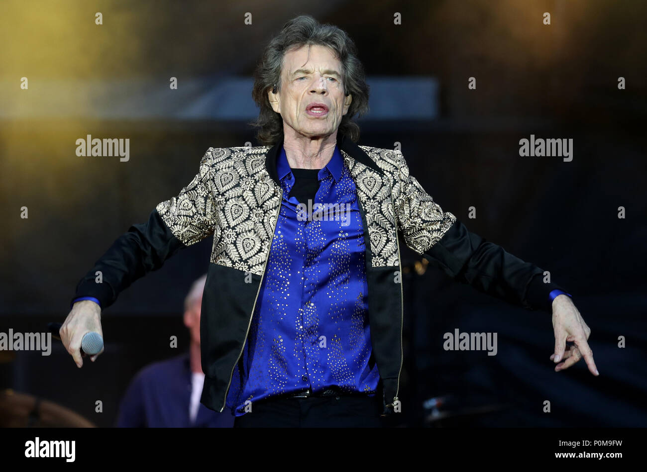 Mick Jagger of the Rolling Stones during their gig at the Murrayfield ...