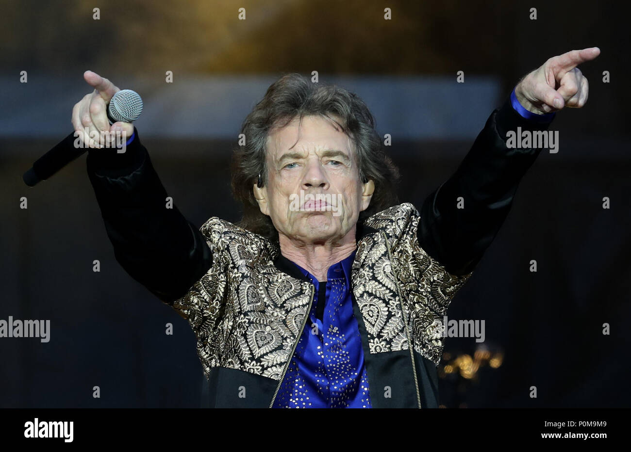 Mick Jagger of the Rolling Stones during their gig at the Murrayfield ...