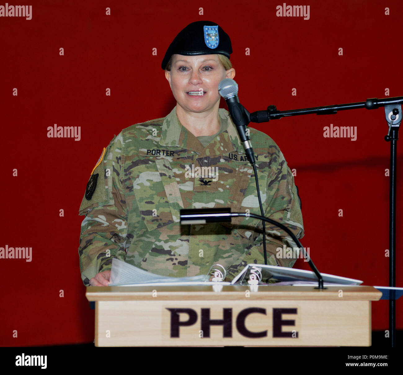 Col. Rebecca I. Porter, commander, Public Health Command Europe, thanks ...