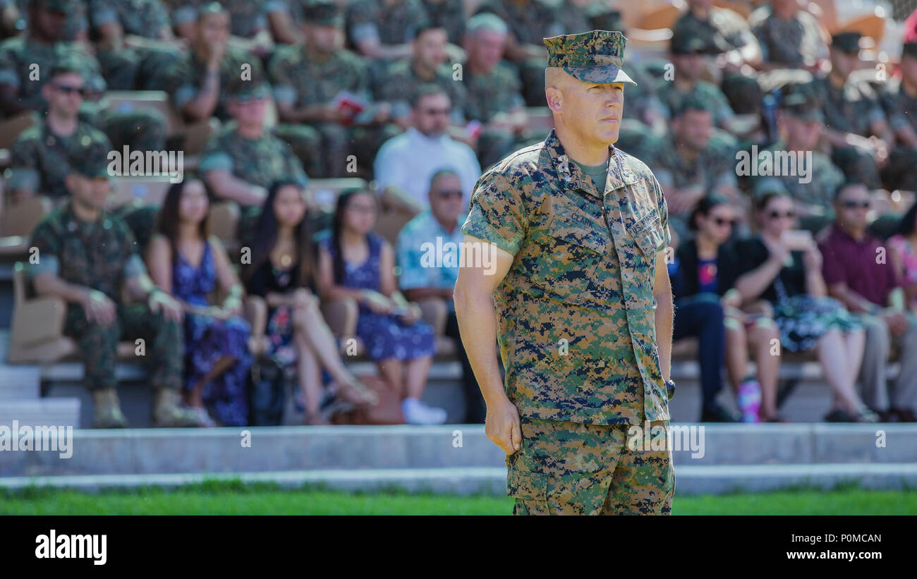 Lt. Col. Erick T. Clark, off-going commanding officer, 1st Battalion ...